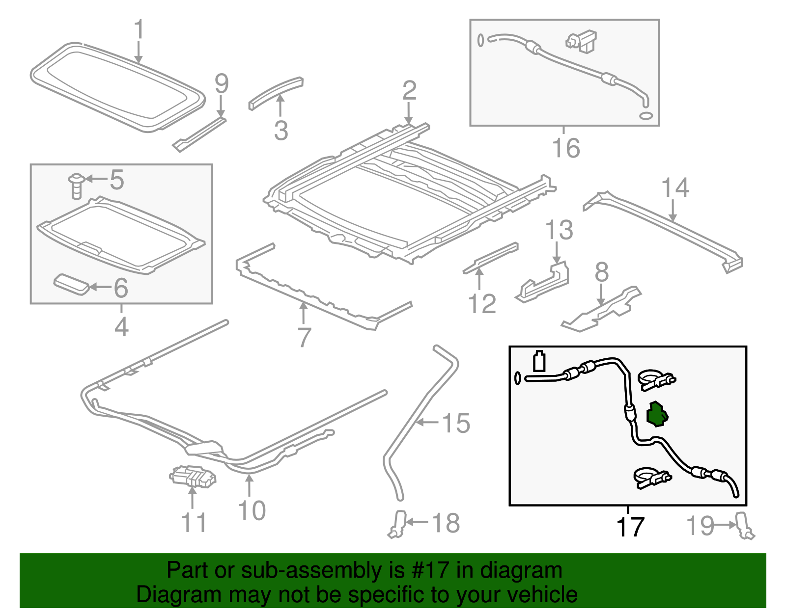 70060-TK8-A10 - 2014-2017 Honda Odyssey - Tube Assembly R Rear Drain ...