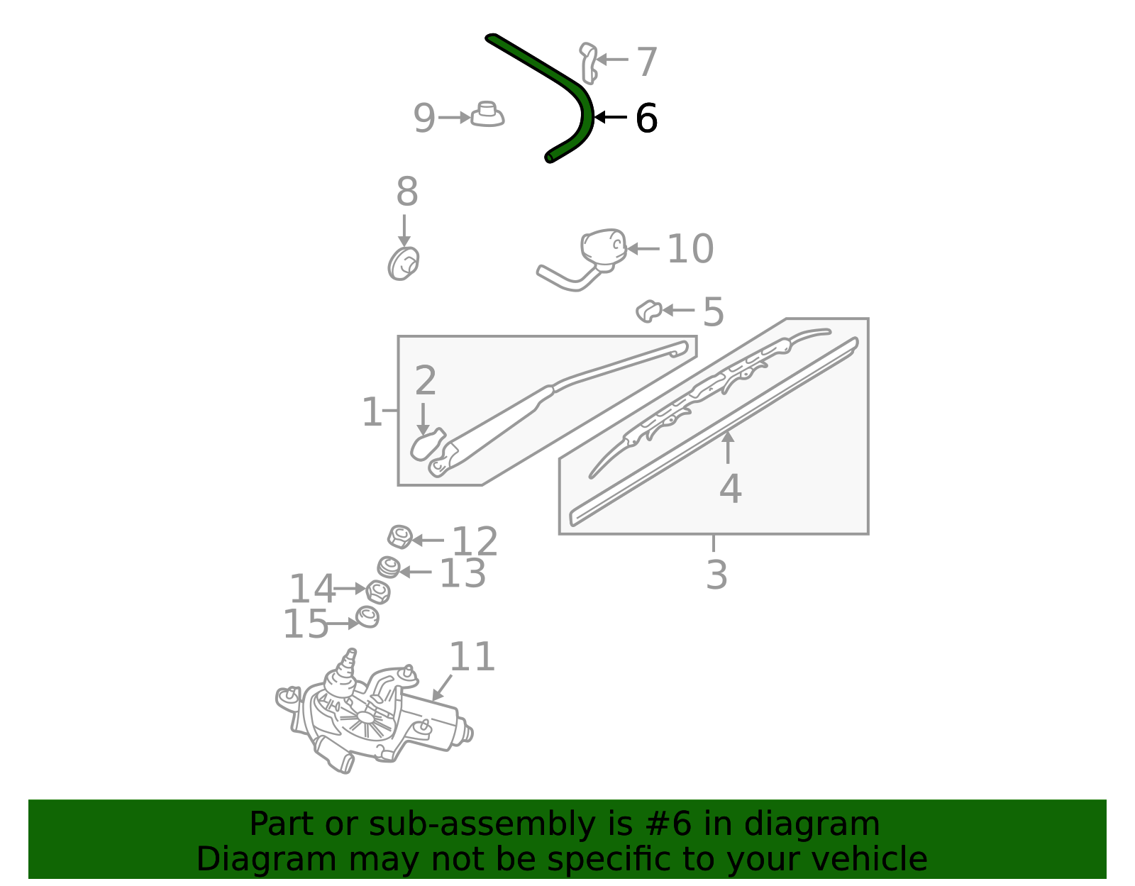 2003-2006 Hyundai Tiburon Washer Hose 98950-2C000 | MotorMotor