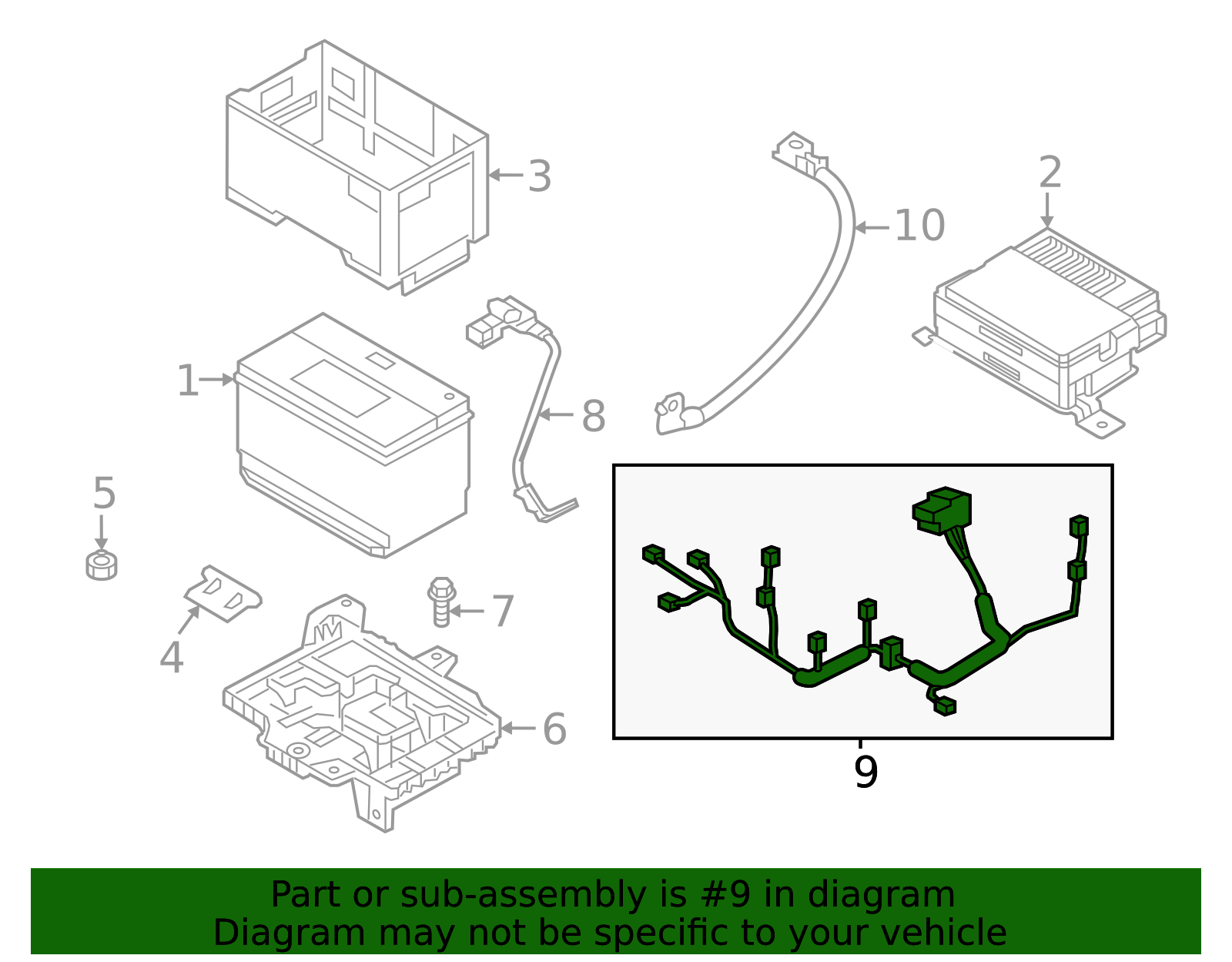 91850-R6020 - Hyundai Positive Cable 2024-2025 Hyundai Santa Fe ...