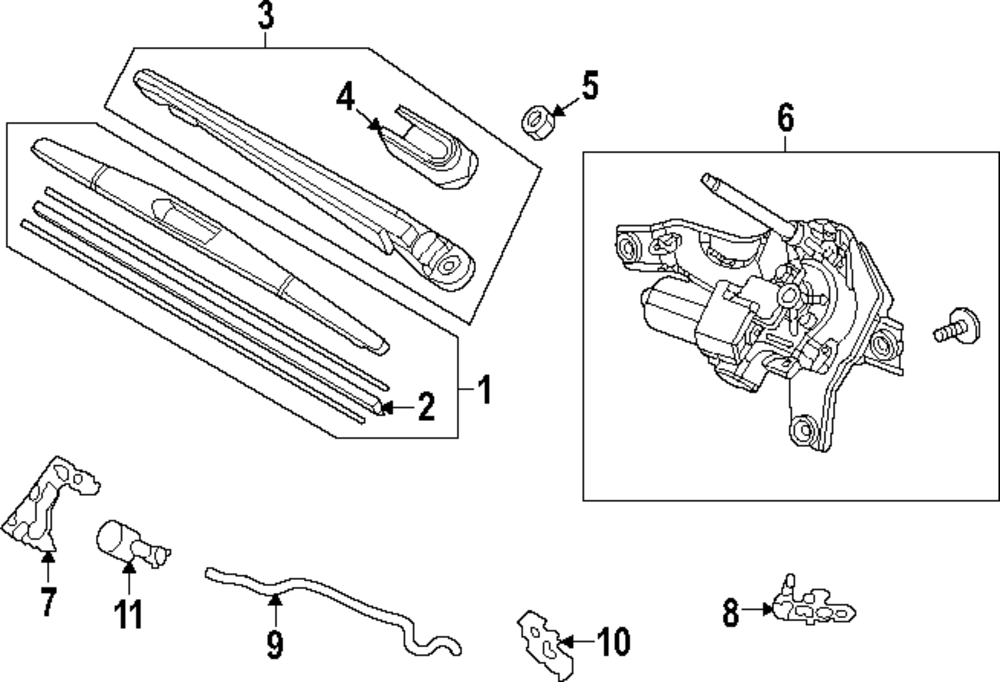 76720-T90-A01 - 2023-2025 Honda Pilot - Wiper Arm | Genuine Honda Parts