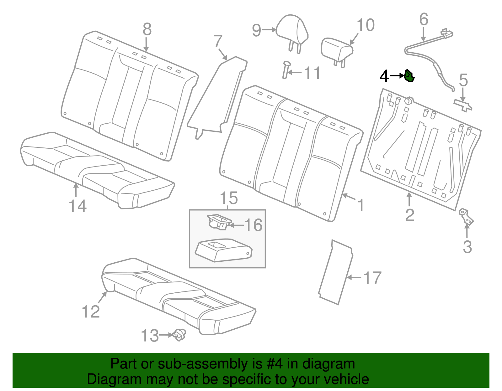 Honda Seat Belt Guide - Belt Routing Channel - Part #82128-T2F-A01ZB ...