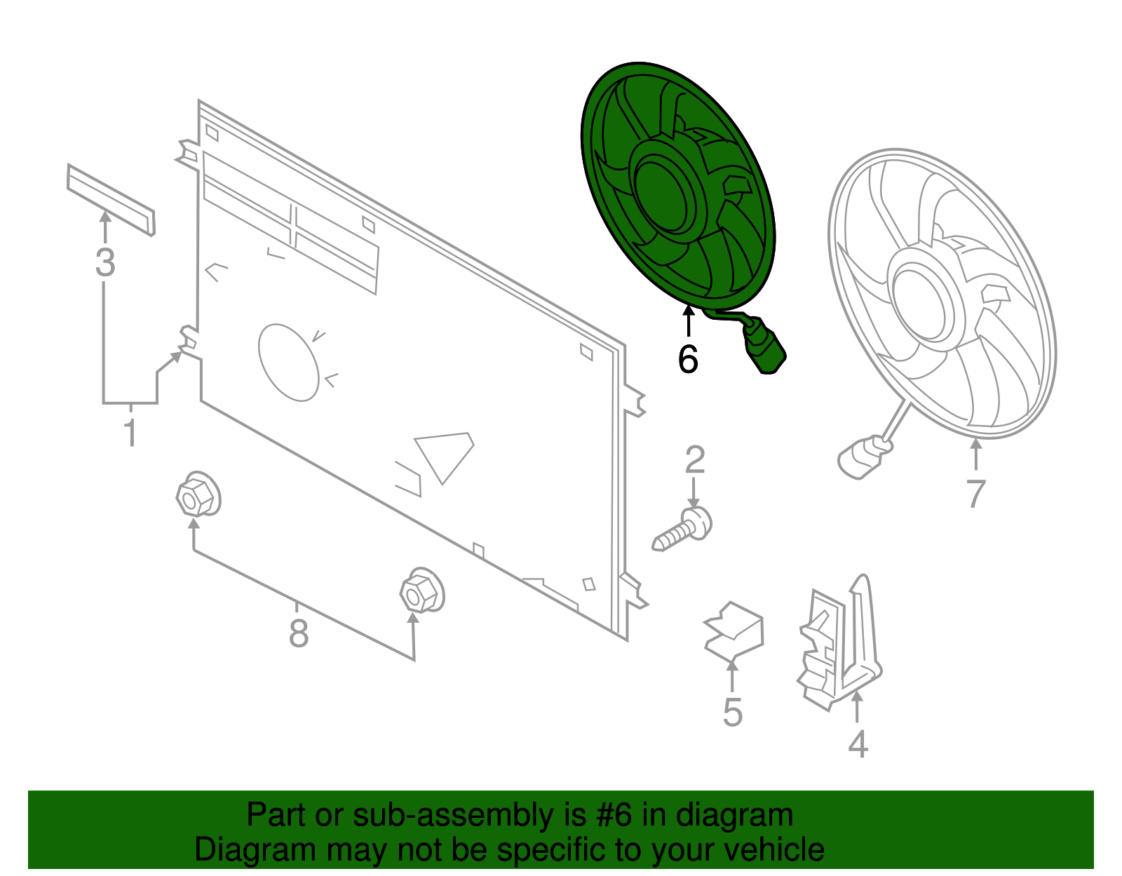 1KM-959-455-E - Fan & Motor 2005-2022 Volkswagen | Wolfsburg Parts Direct