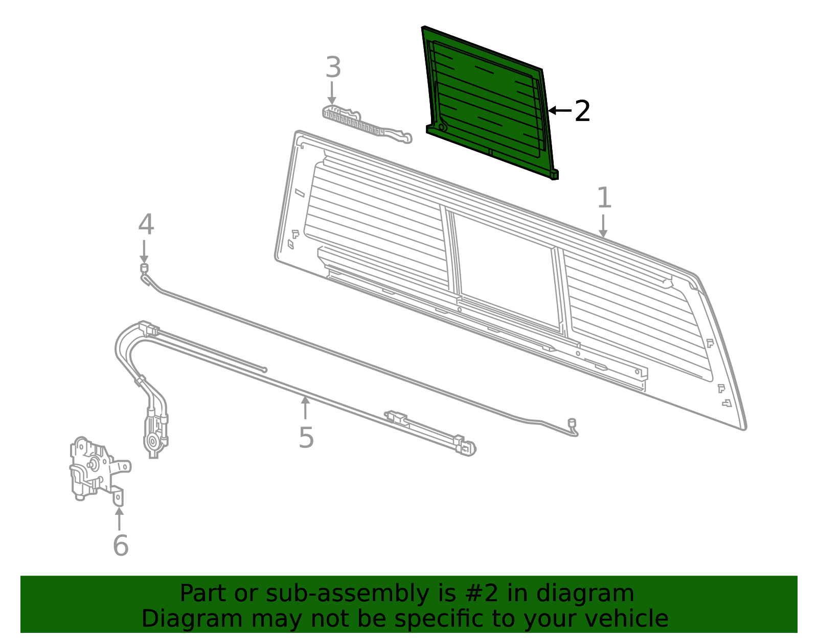 84375078 - Rear Sliding Window | GM Parts Center