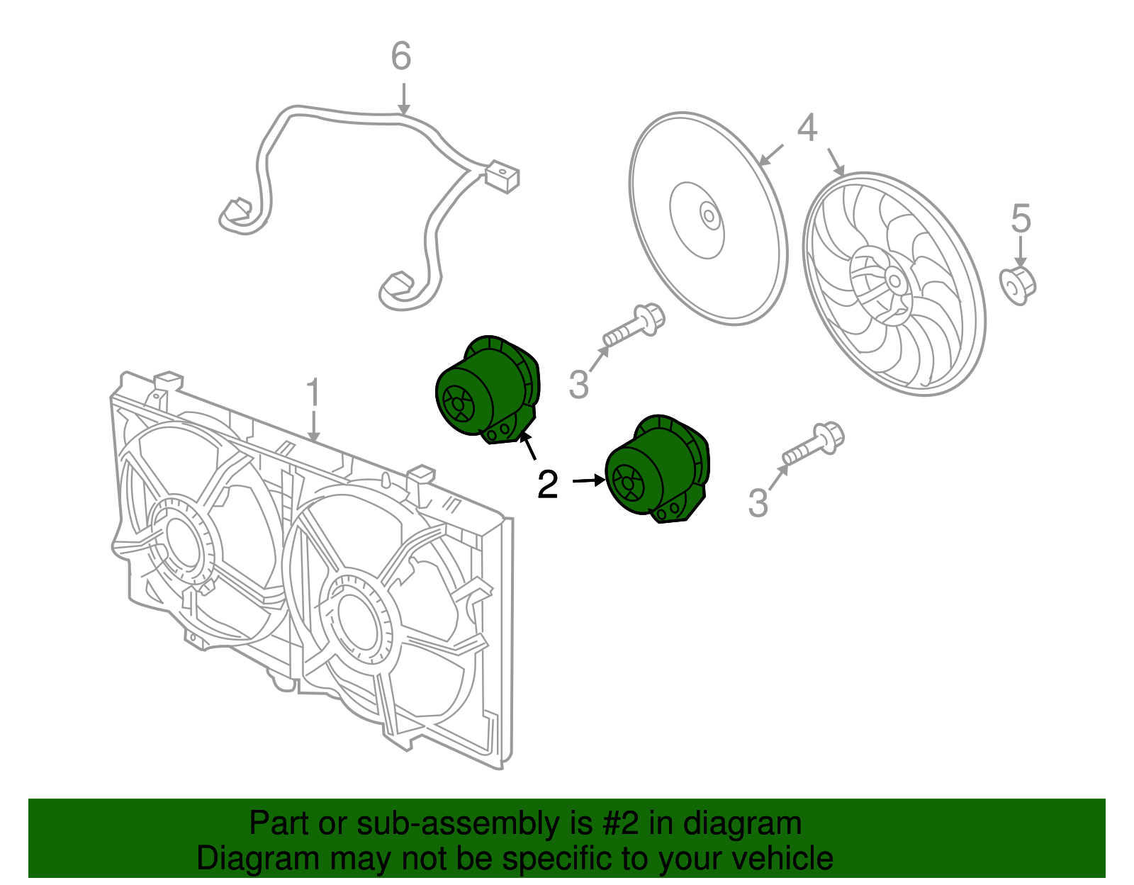 2008-2011 GM Engine Cooling Fan Motor 92191945 | Capital Chevy Parts