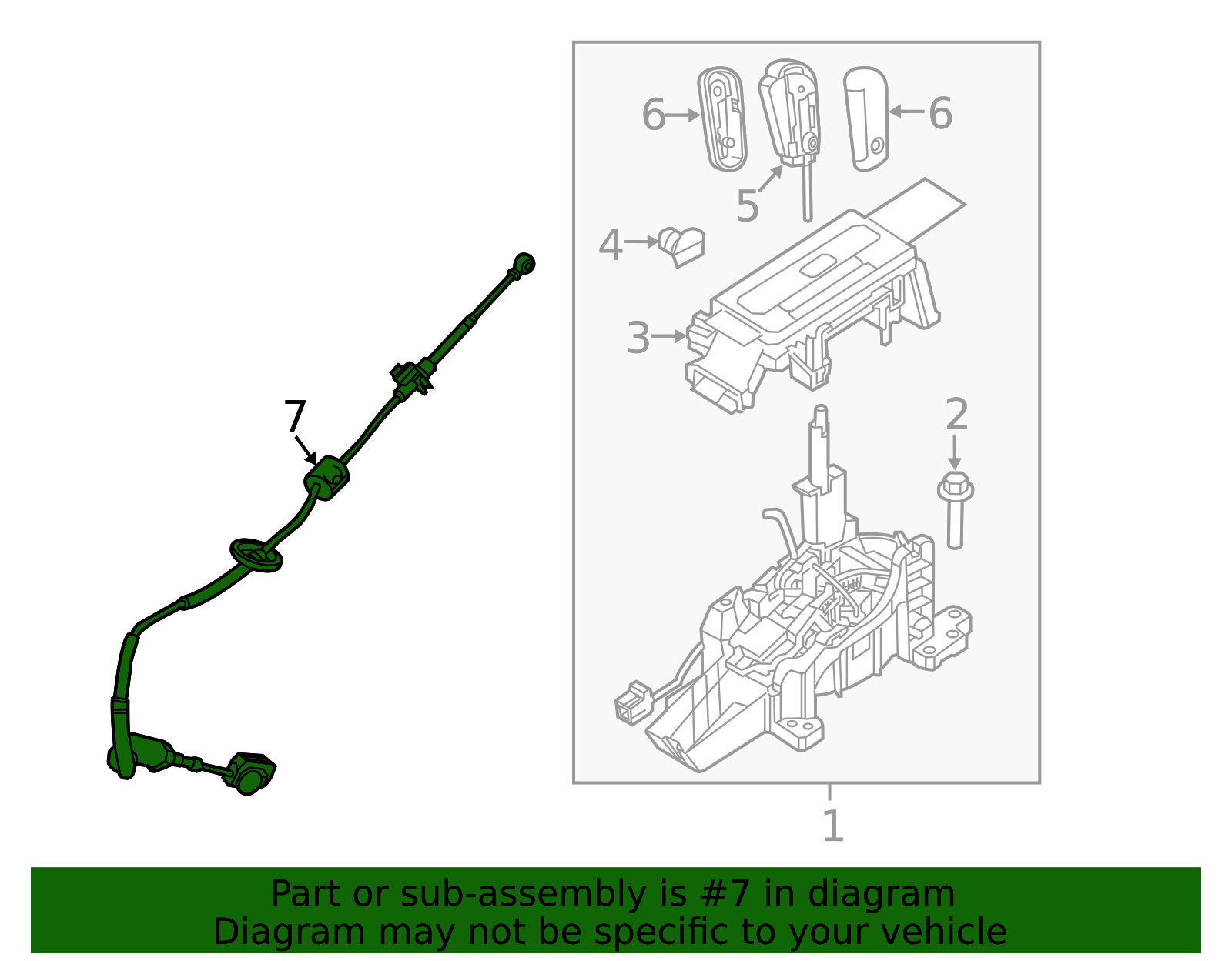 Genuine OEM Ford Part - Cable 9L3Z-7E395-E | Genuine OEM Ford Parts ...