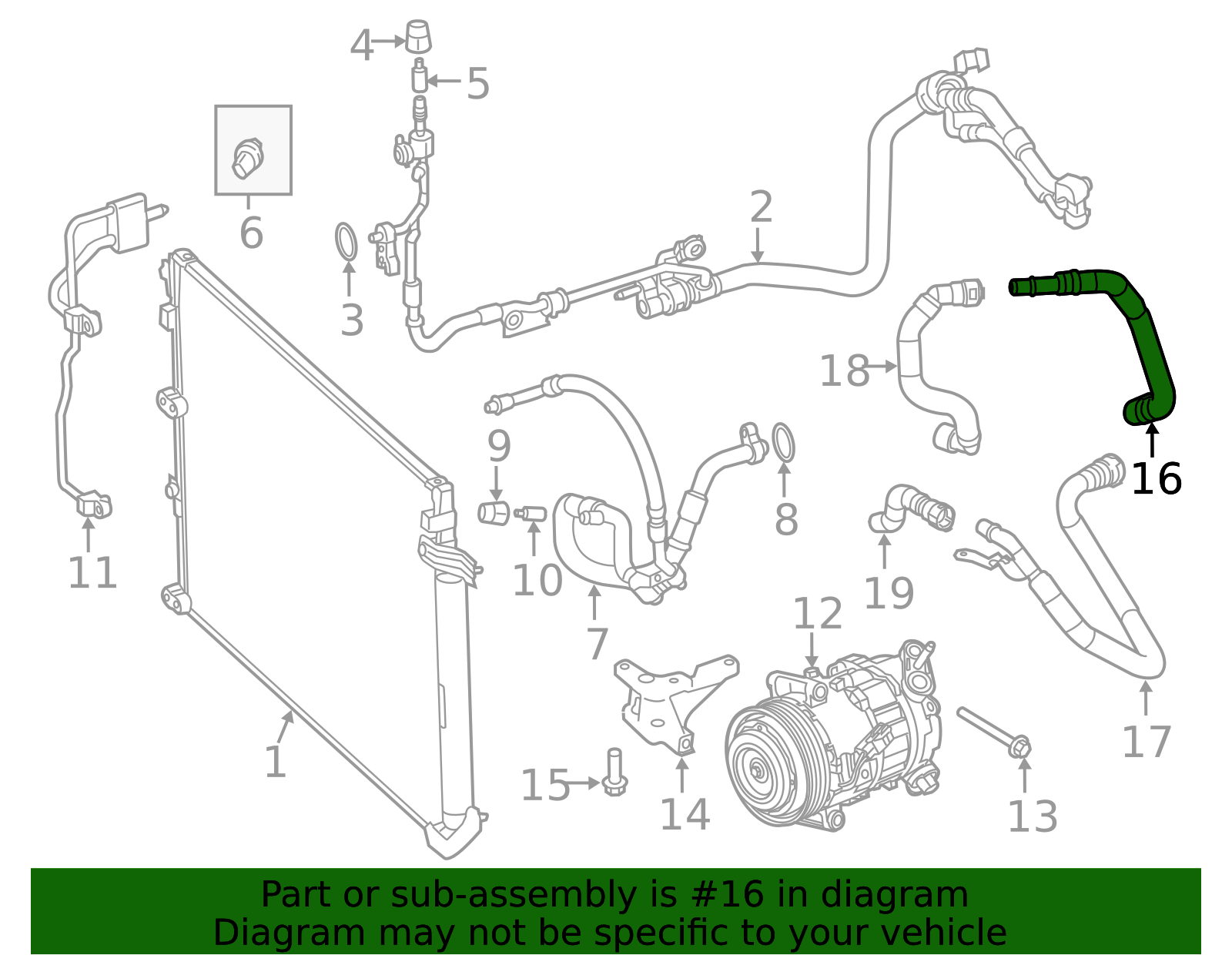 Heater Hose 68104972AA | Mopar Parts Canada