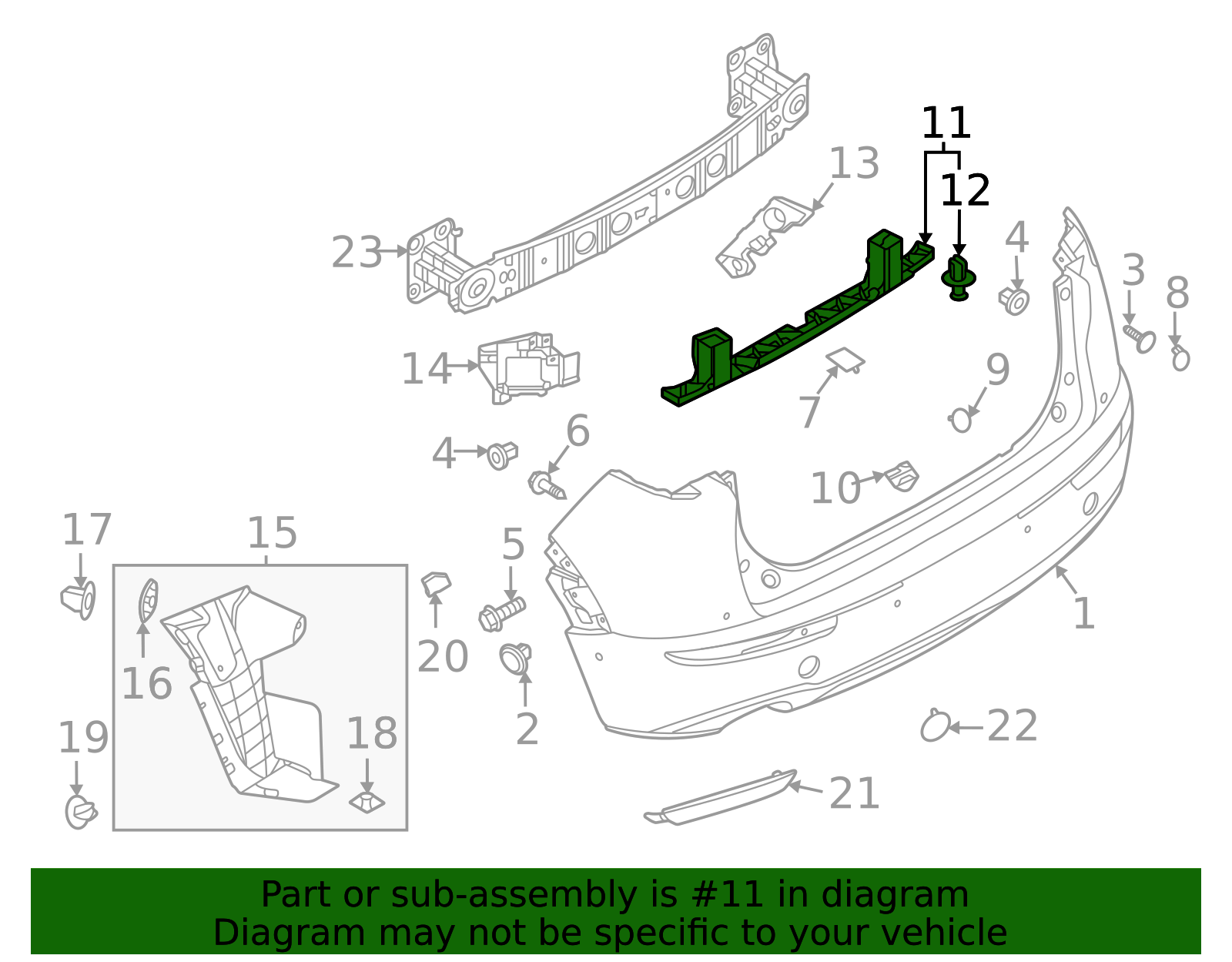 2021-2025 Mazda CX-30 Bumper Cover Stay DEKK-50-290 | RealMazdaParts.com