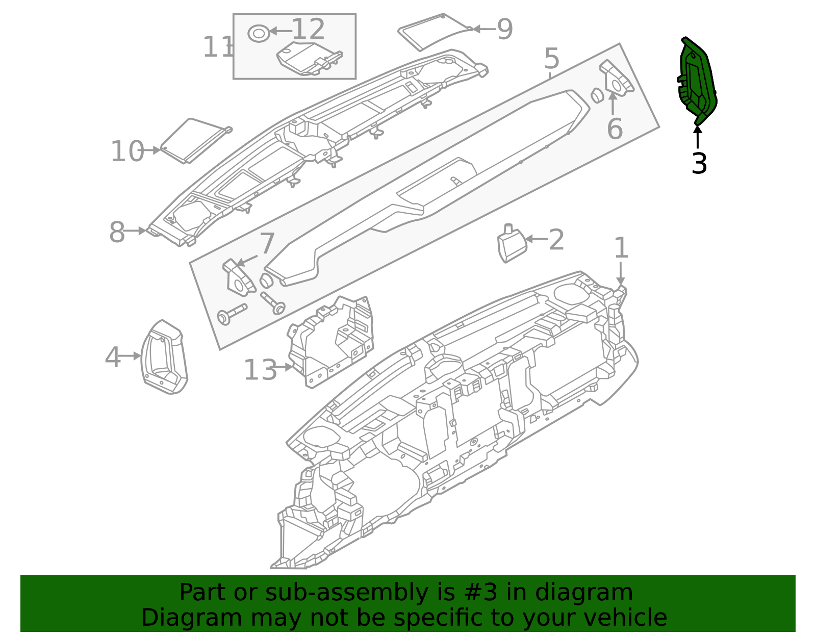 2021-2024 Ford Bronco Dash Reinforced M2DZ-78025K06-BC | Miracle Ford Parts