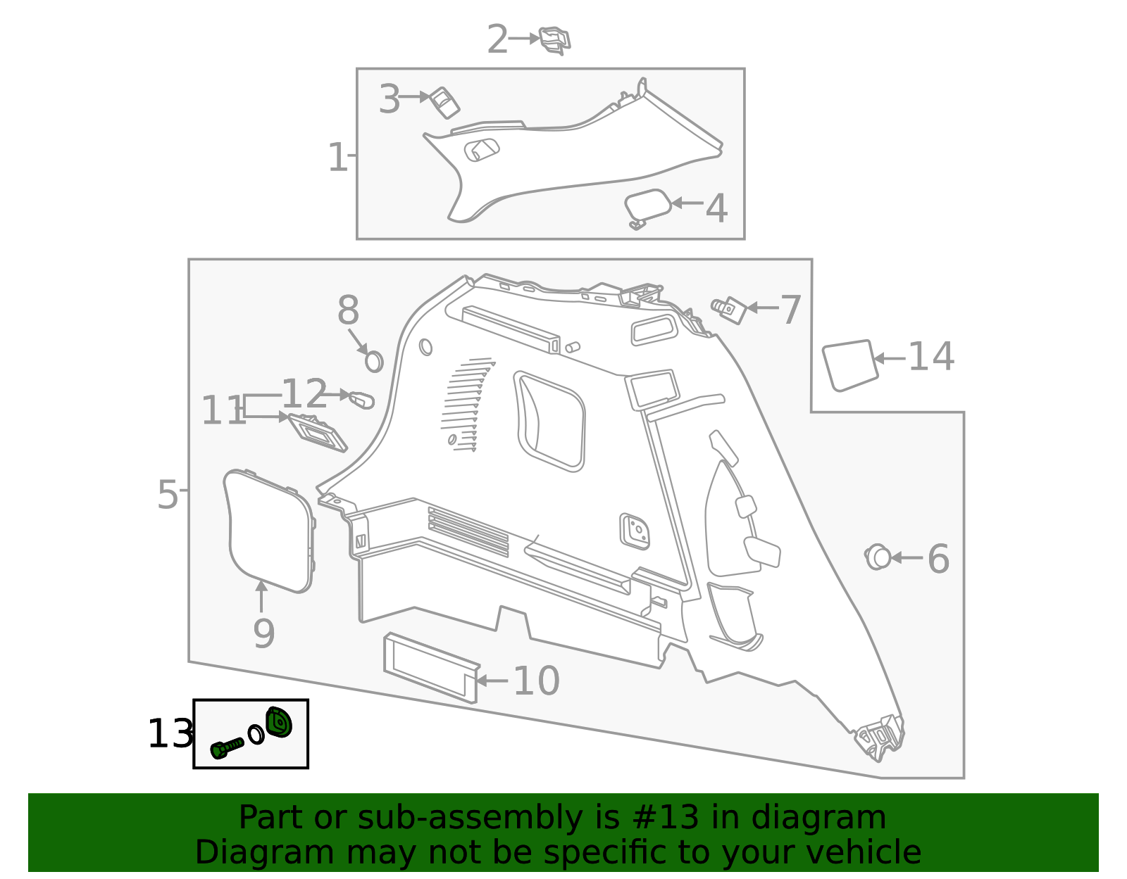 2012-2025 GM Cargo Tie Down 42400871 GM | GMPartsDirect.com