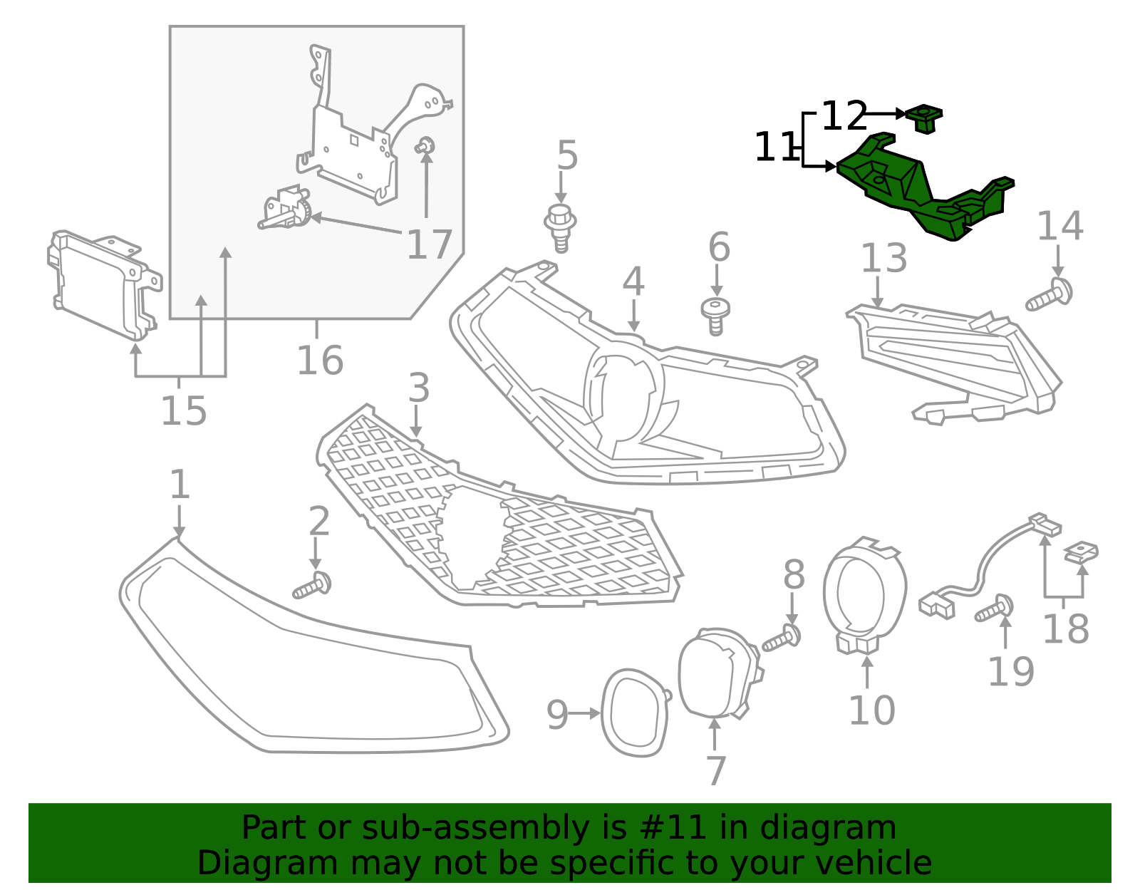 Genuine OEM Acura - Center Support Part# 71160-TZ3-A20 | Acura Parts ...