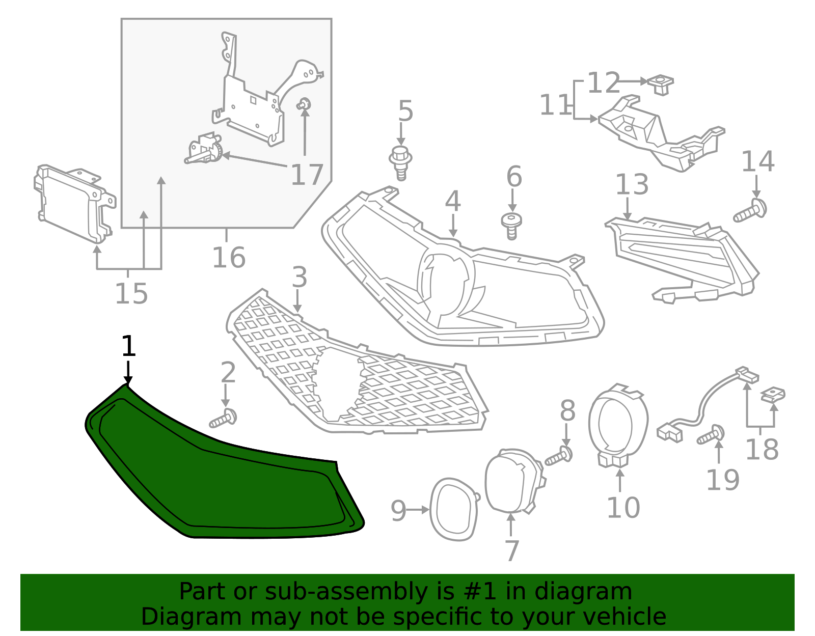 2018-2020 Acura TLX Grille Surround 71122-TZ3-A11 | Acura Parts World