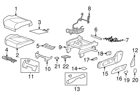 Front Seat Components for 2011 Chevrolet Traverse | OEM Parts Online
