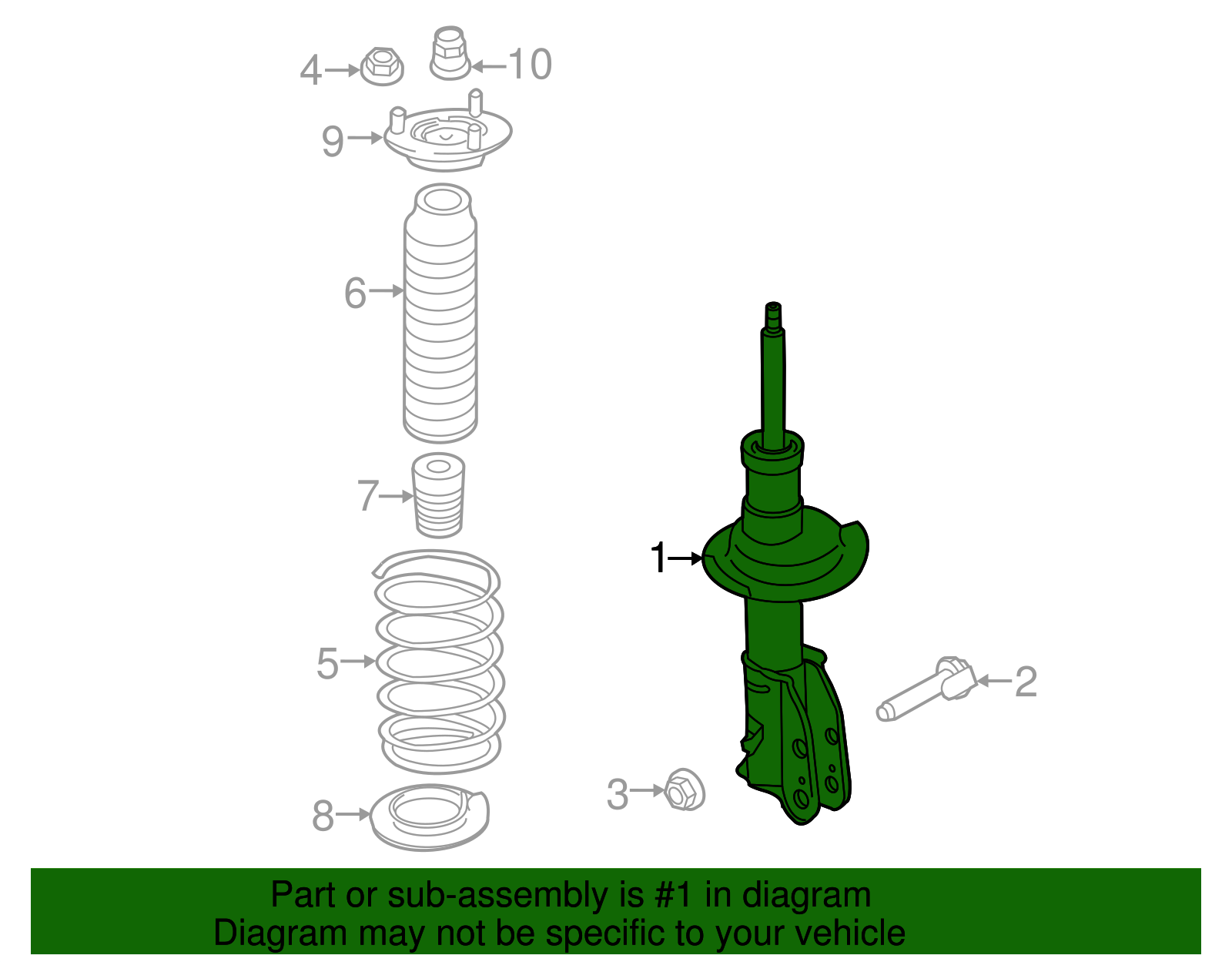 2009-2015 Ford Motorcraft™ Strut AST-911 | OEM Parts Online