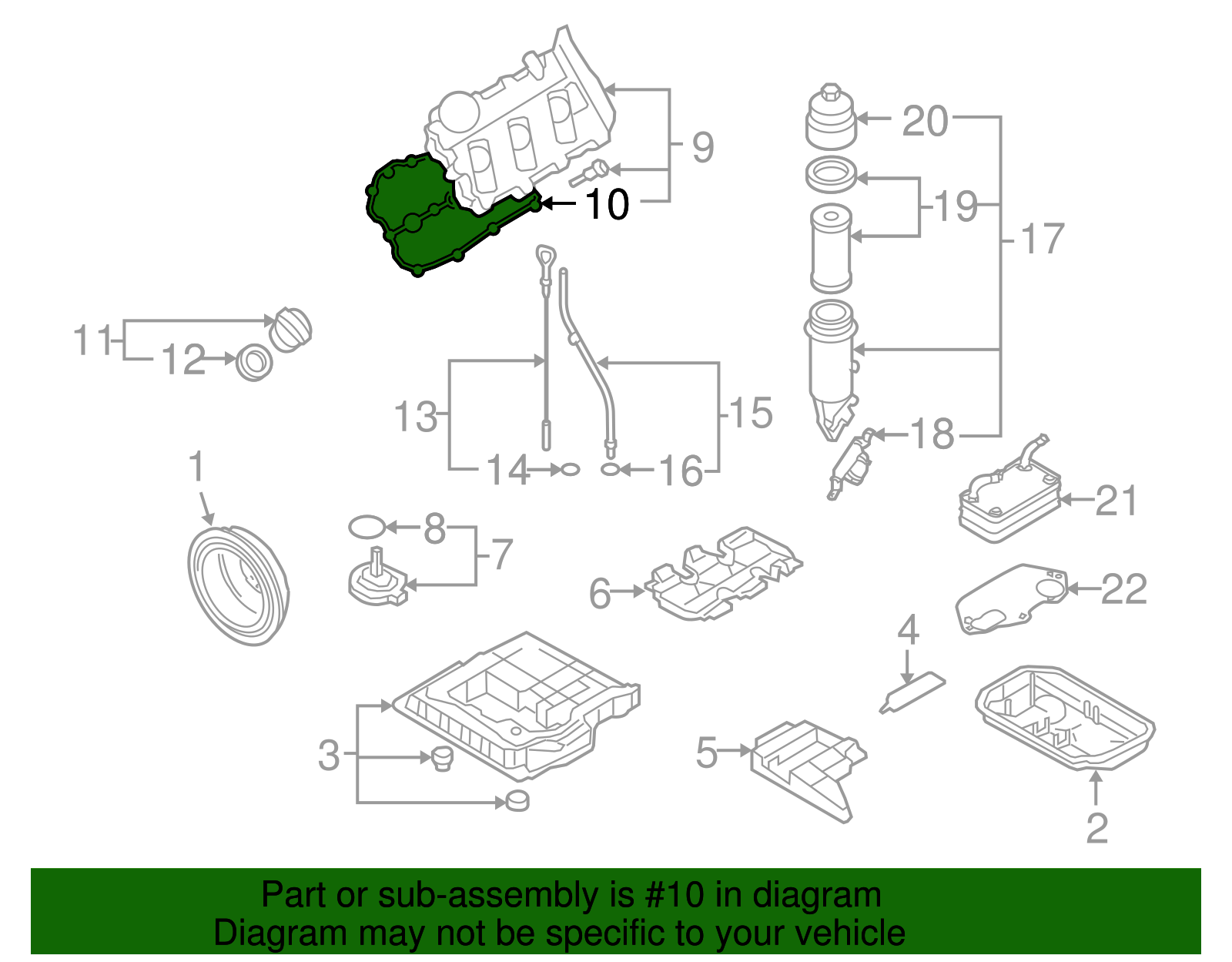 06E-103-484-G - Valve Cover Gasket 2005-2011 Audi | Euro Parts 4 Less
