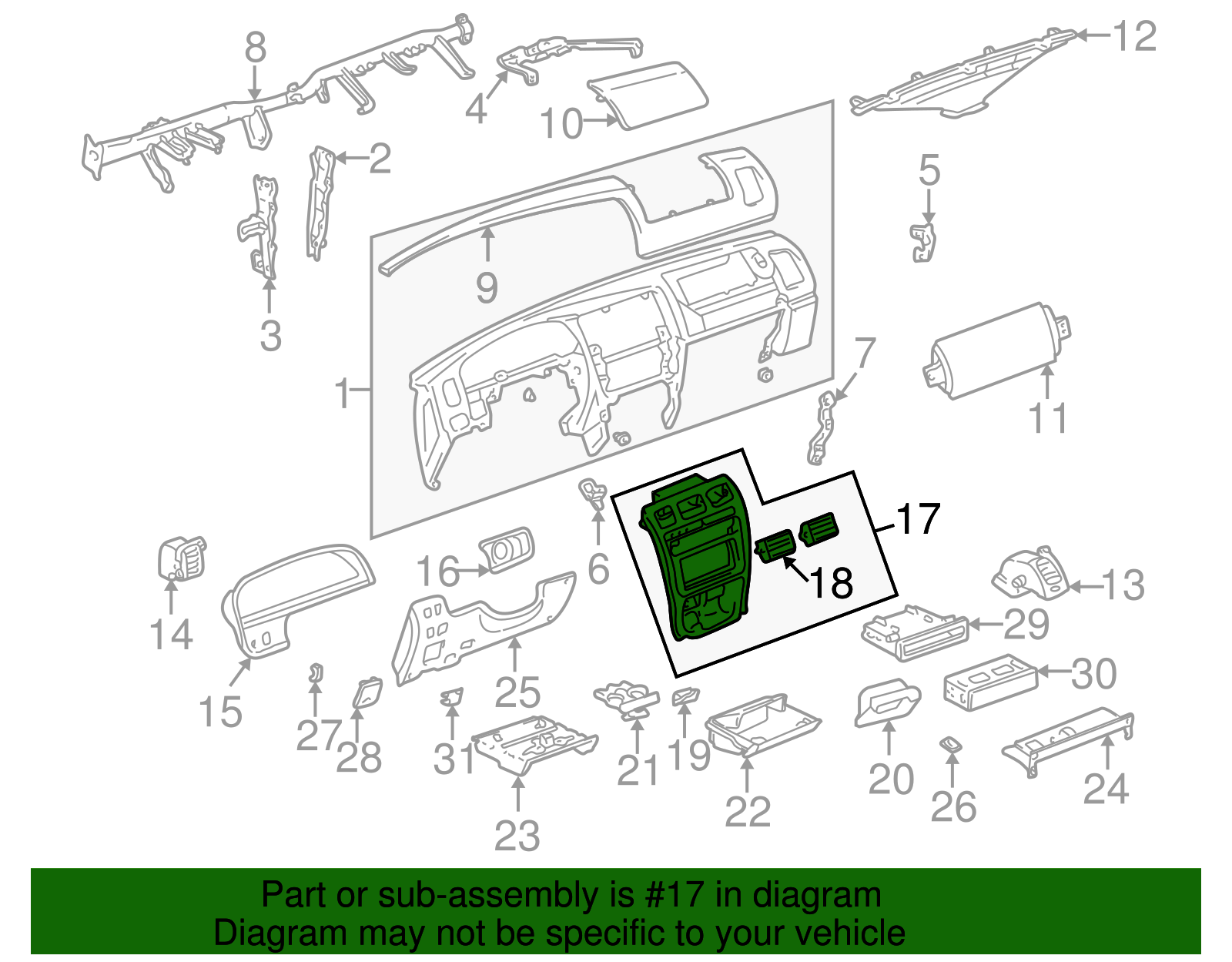1999-2002 Toyota 4Runner Instrument Panel Trim Panel 55412-35200 ...