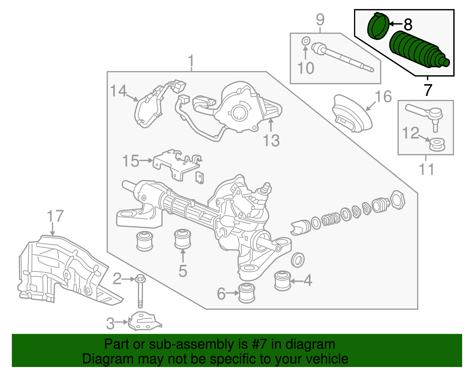 53492-TX4-A01 - High-Quality Rack and Pinion Bellows for 2012-2016 ...
