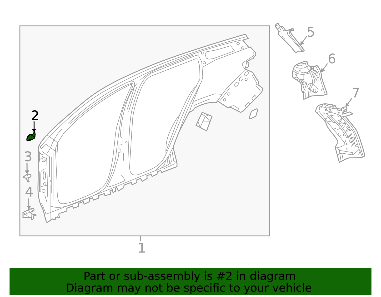 2018-2024 GM Driver Side Body Side Front Fender Rear Upper Bracket ...