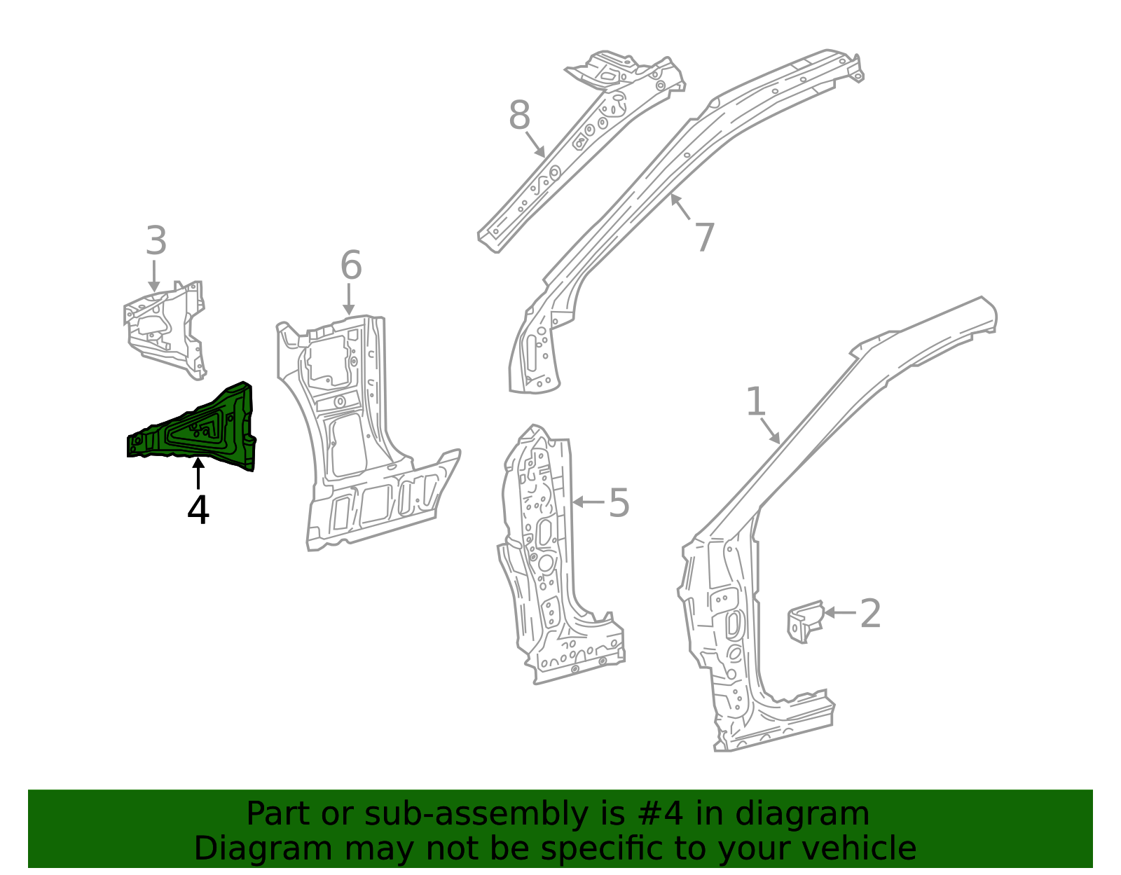 2018-2025 Toyota Panel Extension 61113-06020 | Toyota Parts Center