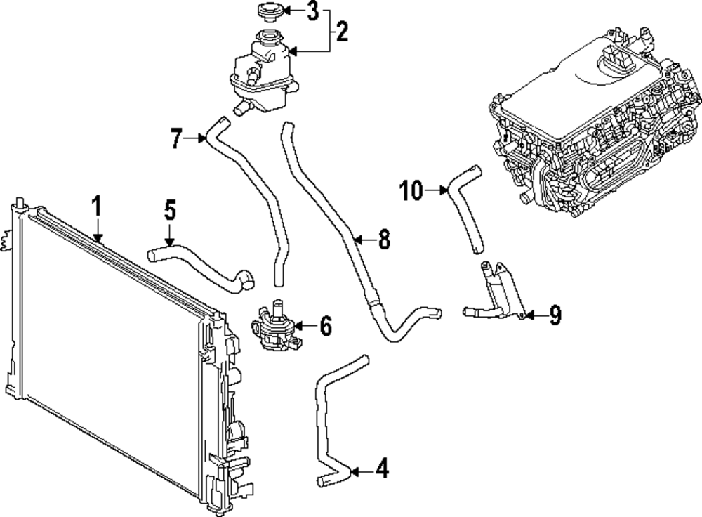 2023-2025 Toyota Corolla Cross Drive Motor Inverter Radiator Hose G922D ...