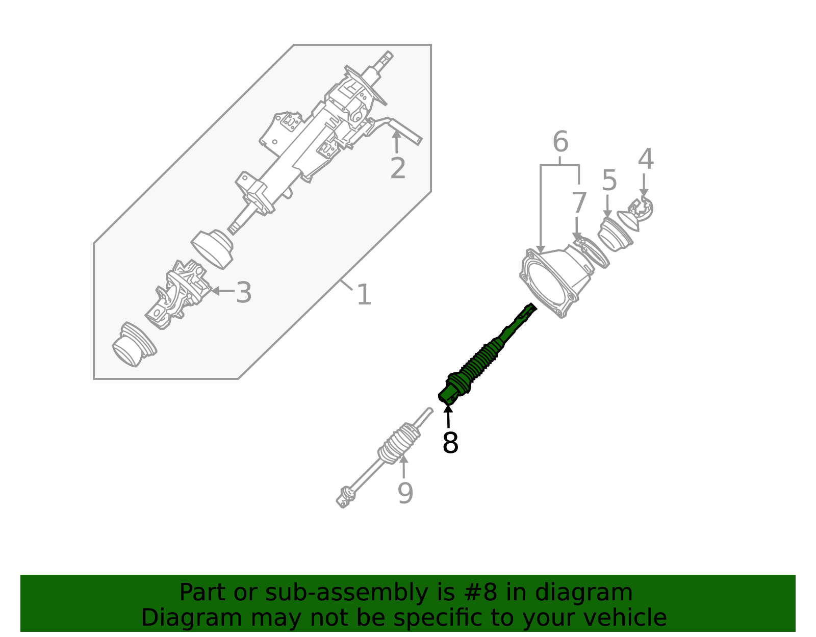 48822-7S000 - High-Quality Steering Shaft for 2004-2015 Nissan ...