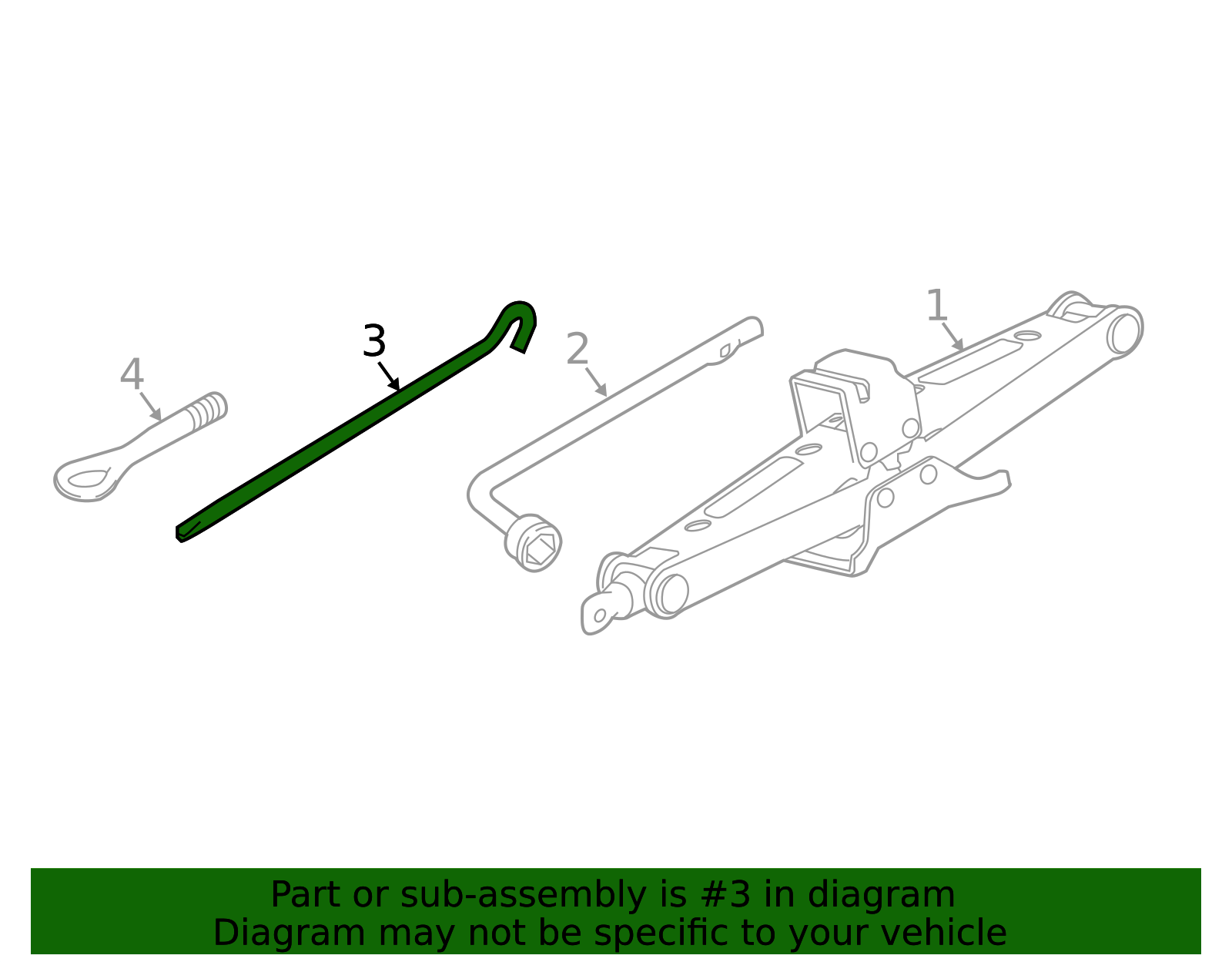 99552-0U000 - Floor Jack Handle - Nissan OEM Parts Direct
