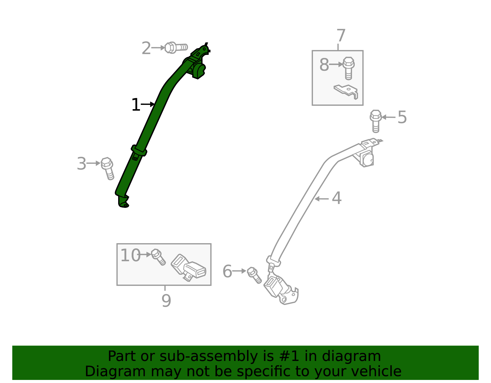 GSY7-57-790 - 2018-2021 Mazda 6 - Lap & Shoulder Belt | Mazda Part Direct