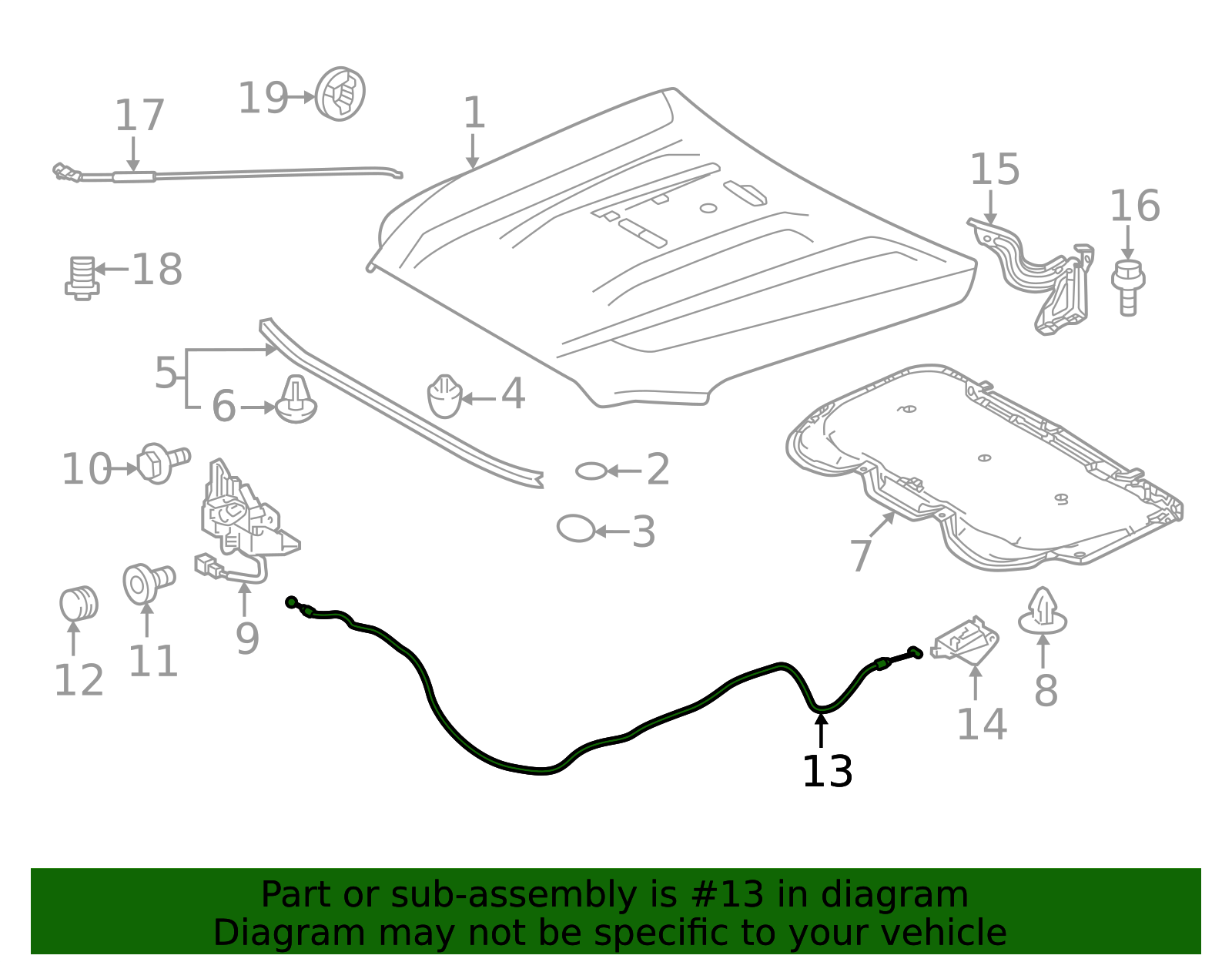 53630-AK011 - High-Quality Cable Assembly Hood Loc for 2024-2025 Toyota ...