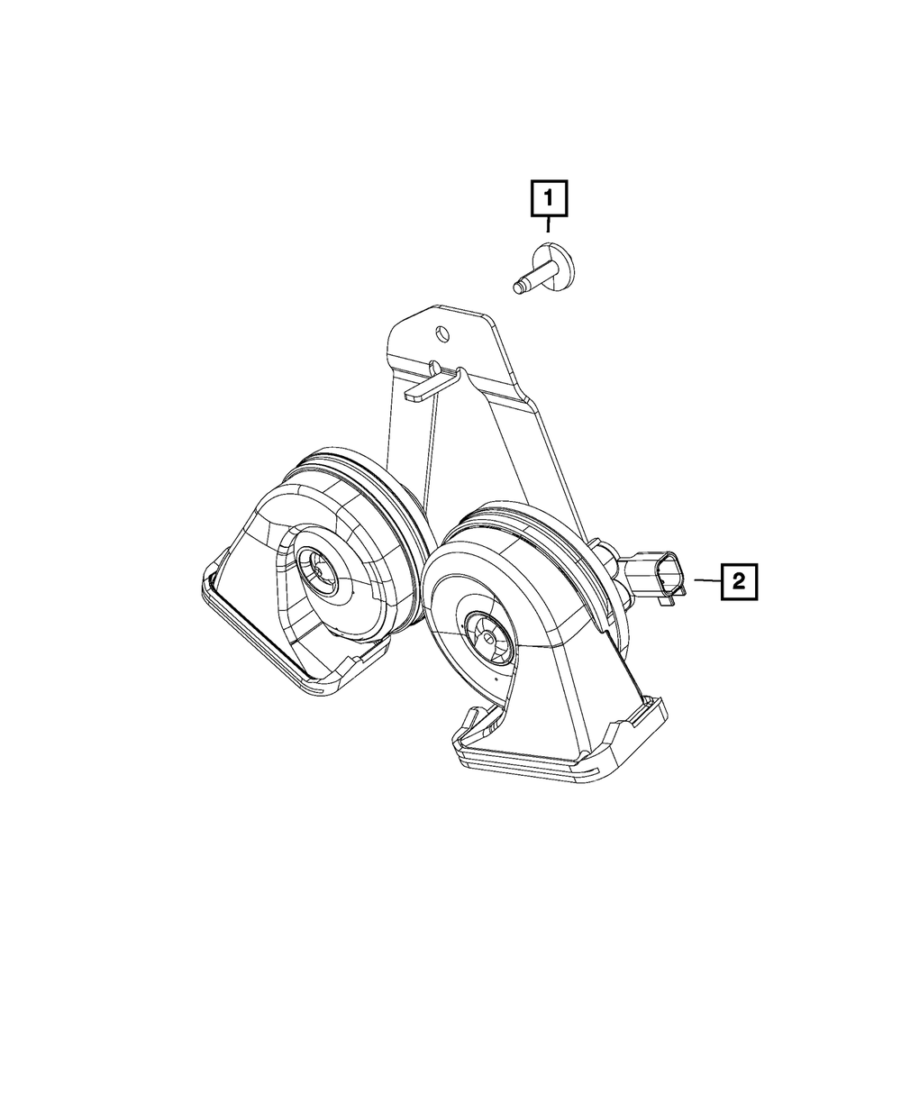 68290864AC - Horn And Bracket 2020-2026 Ram 1500 | The Official Mopar ...