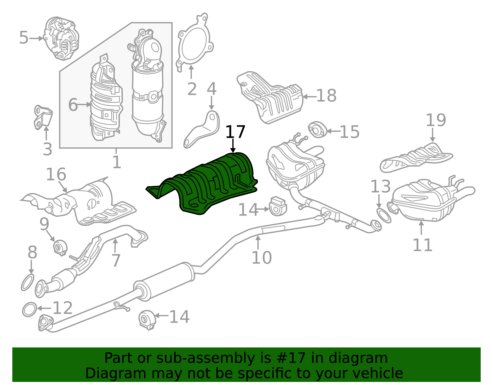 74611-TEA-T00 - 2017-2021 Honda Civic - Plate B Floor Heat Baffle ...