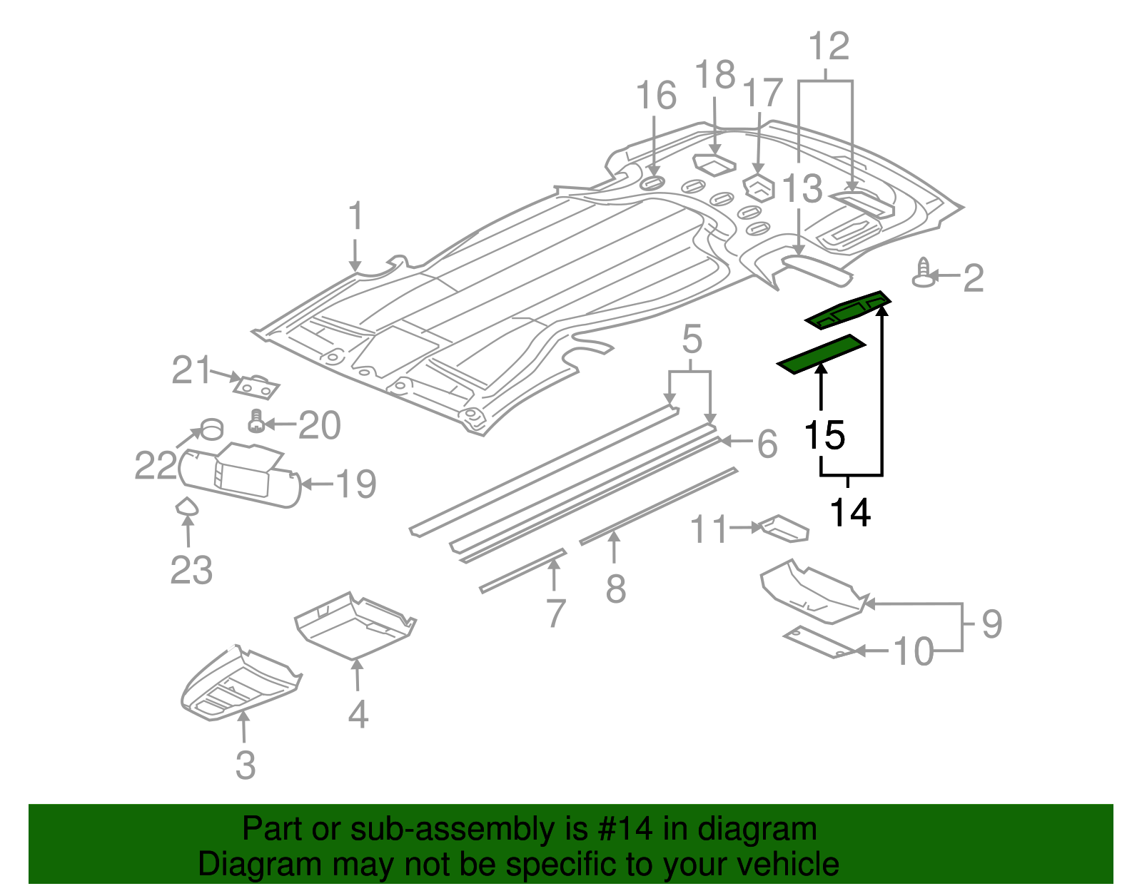 2005-2008 GM Reading Lmp Assembly 10380401 | Shop Matick Buick GMC