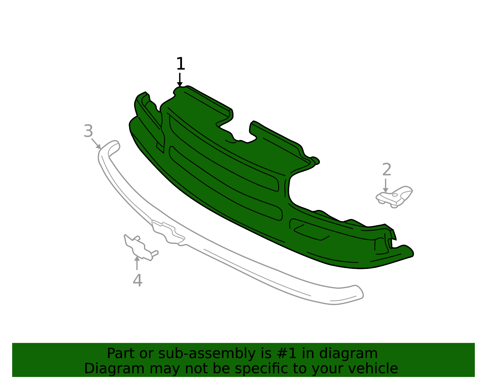 1998-2005 Chevrolet Primed Front Grille 19180339 GM | GMPartsDirect.com