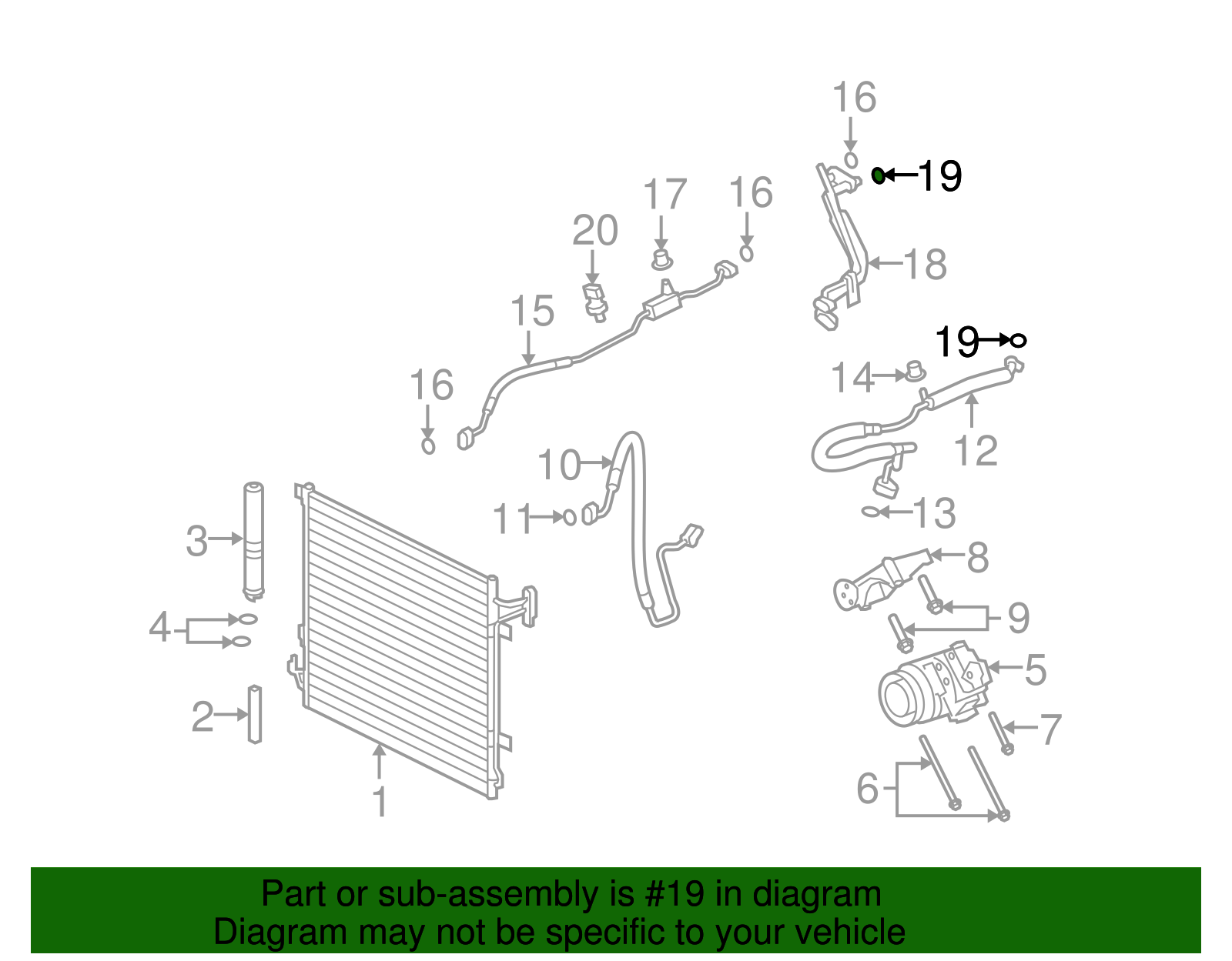 2006-2016 Land Rover Center AC Line O-Ring JUU500030 | OEM Parts Online