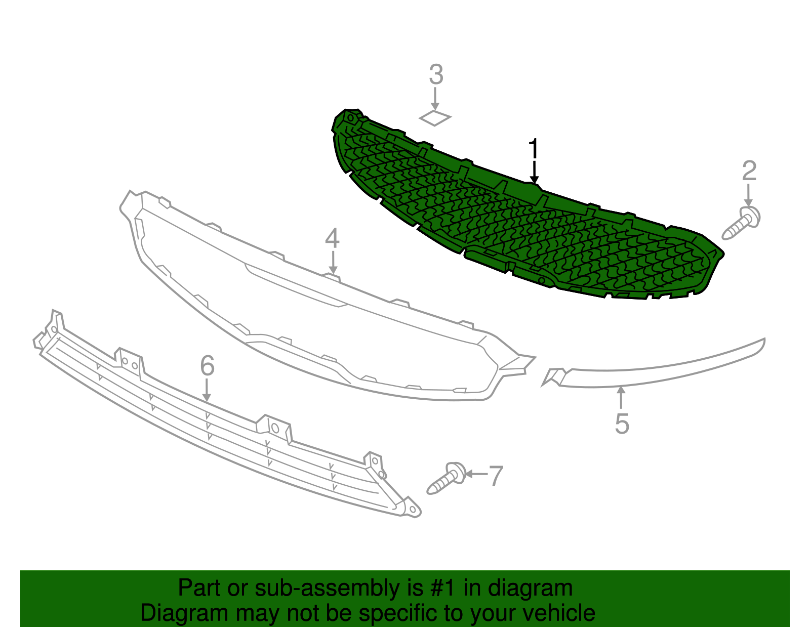 86352-F6000 - Upper Grille 2017-2019 Kia Cadenza | Kia.Parts Store