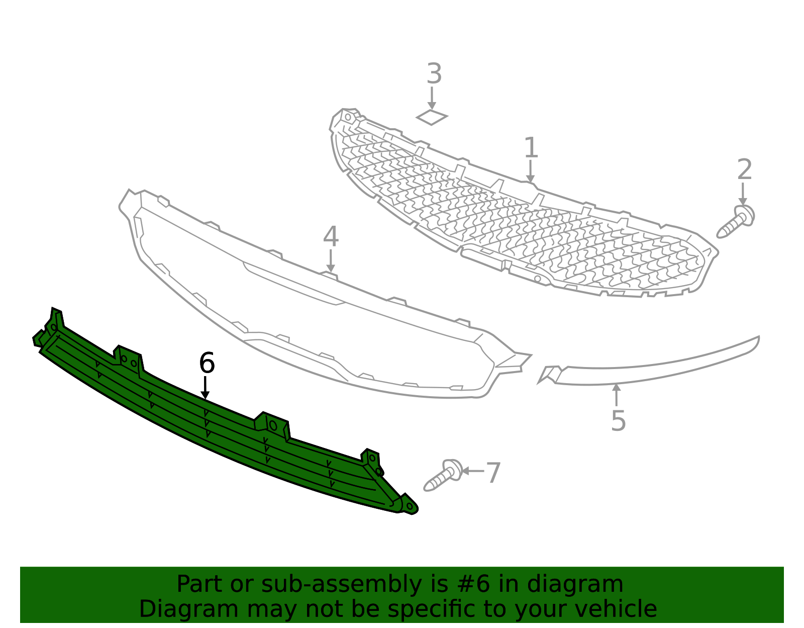 86560-F6000 - Lower Grille 2017-2019 Kia Cadenza | Kia.Parts Store