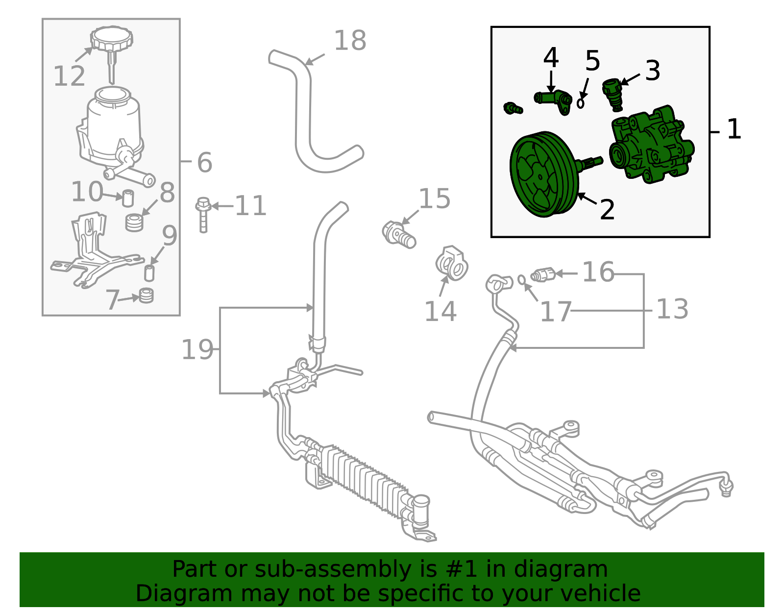 2008-2016 Lexus LX570 Power Steering Pump 44310-60490 | OEM Parts Online
