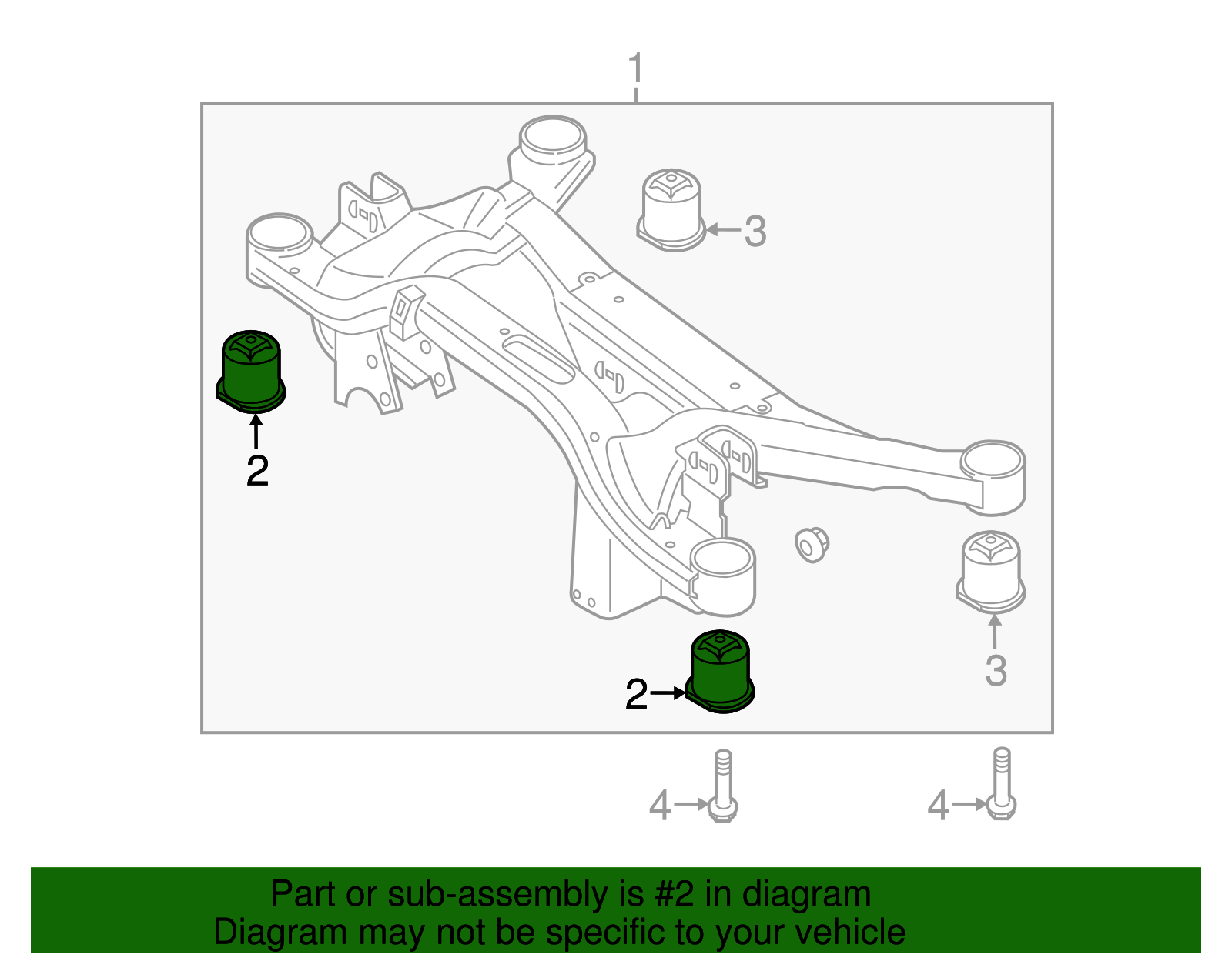 5Q0-505-145-F - Suspension Cross-Member Front Mount 2012-2024 Audi ...