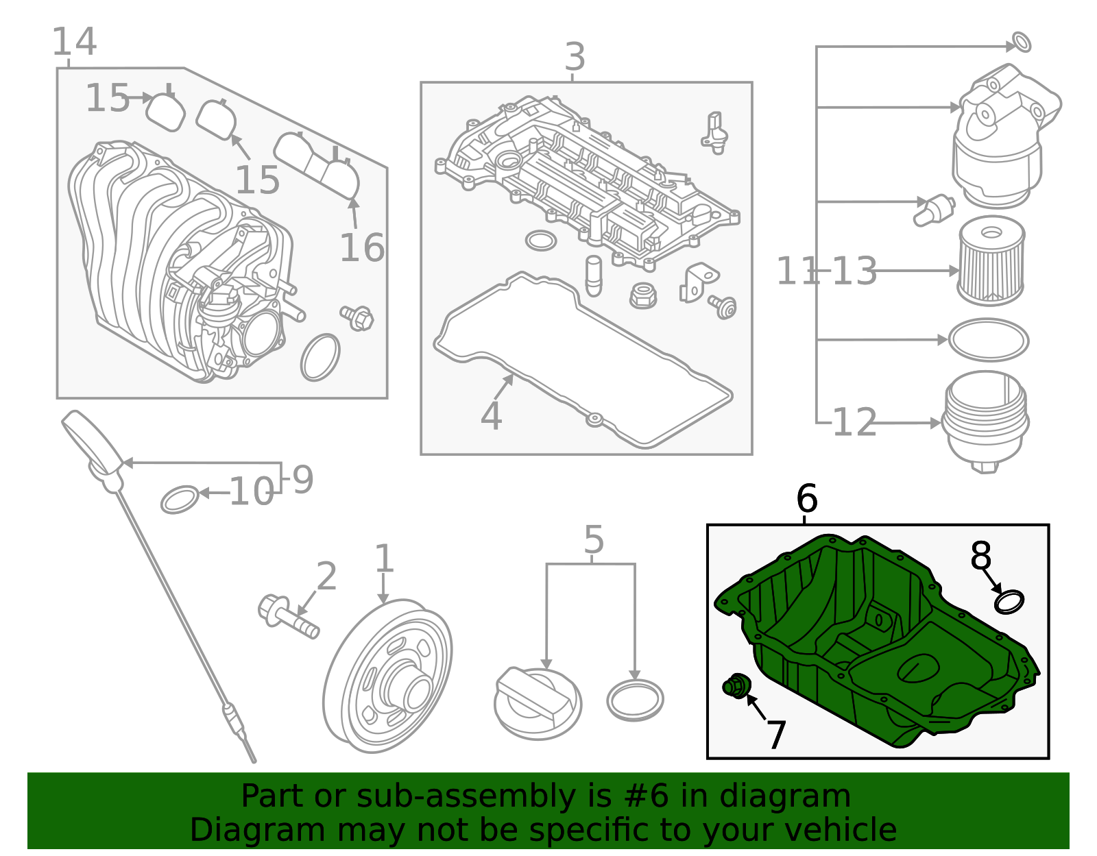 Genuine Oil Pan for 2020-2023 Hyundai | Part# 21510-2M000 | Hyundai OEM ...