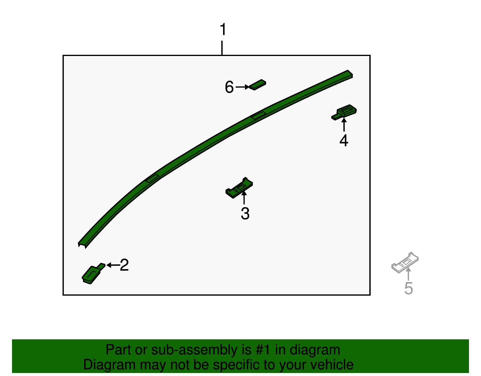 EG21-50-9L0D - 2007-2012 Mazda CX-7 - Roof Molding | Mazda Part Direct