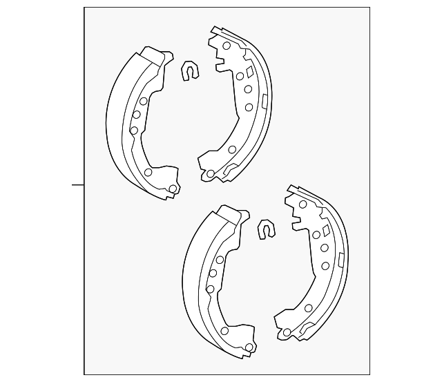 Genuine Toyota Brake Shoes part# 04495-52121 for 2008-2019 Toyota ...