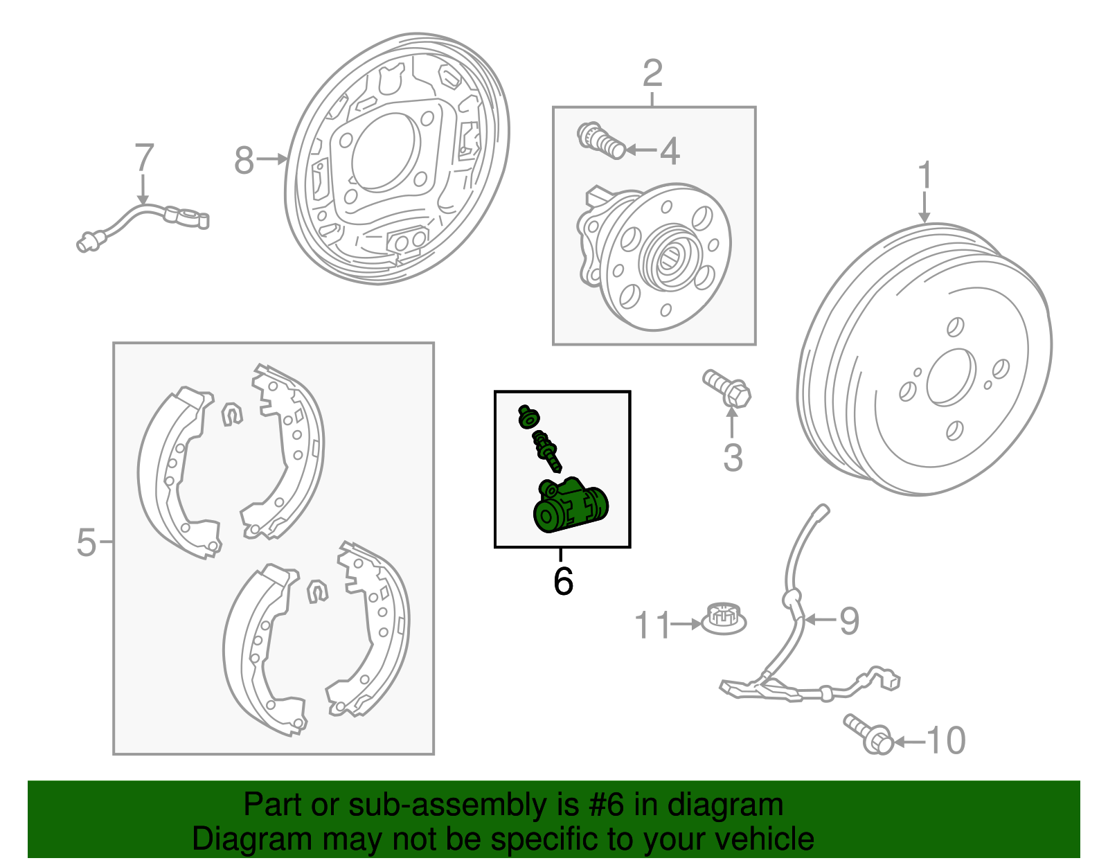 2008-2019 Toyota 2008-2019 Toyota - Wheel Cylinder 47550-28060 | Sparks ...