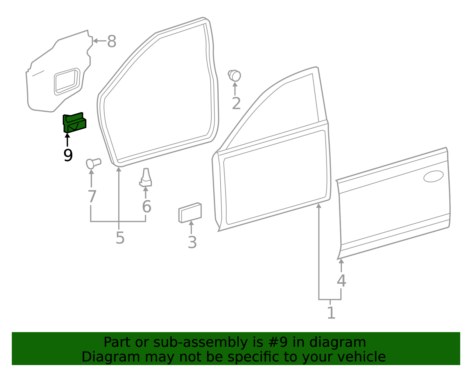 2007-2015 Toyota Water Deflector Cushion 67923-06090 | Toyota Parts Center