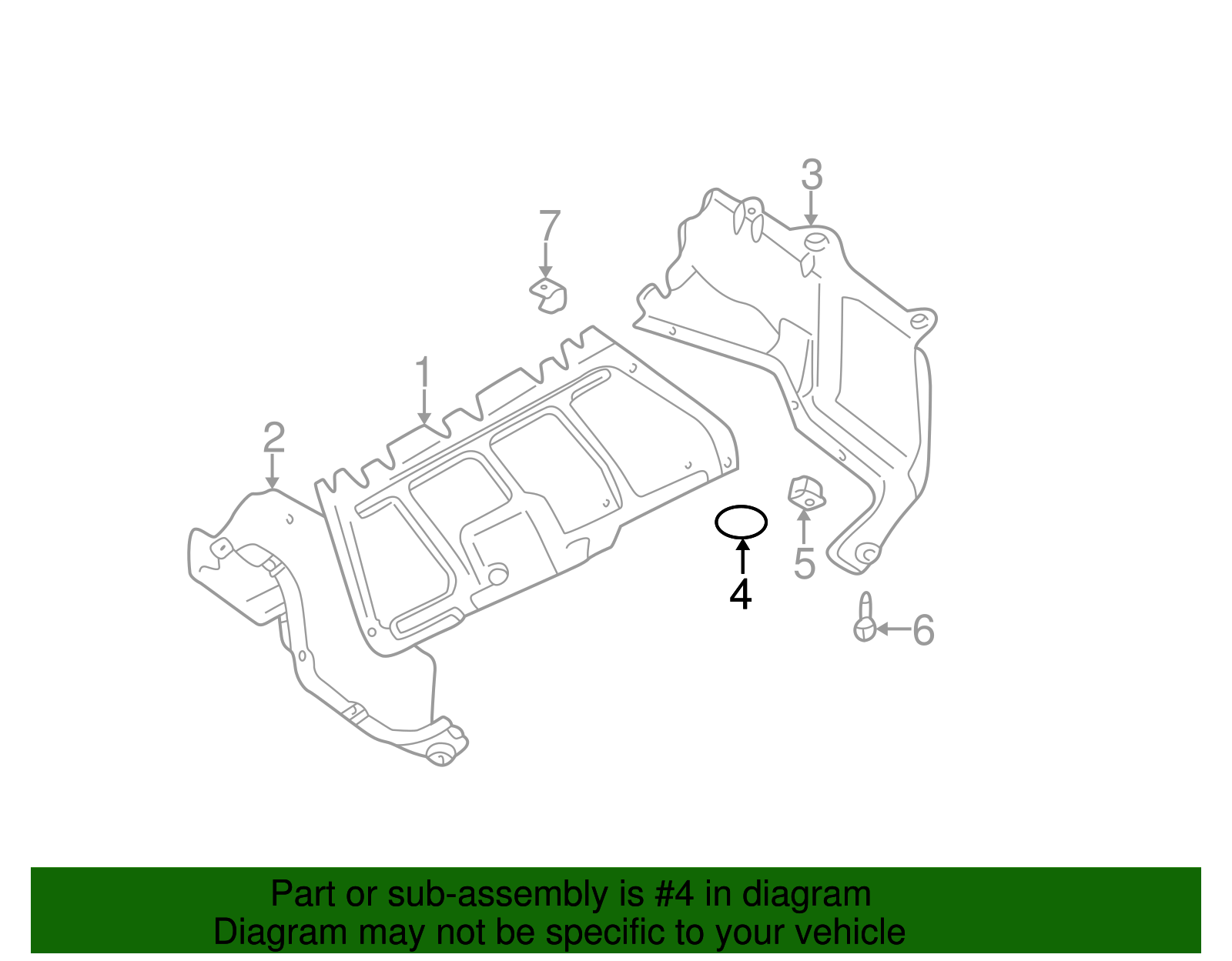 441-863-987-B - Radiator Support Splash Shield Washer 1995-2019 ...