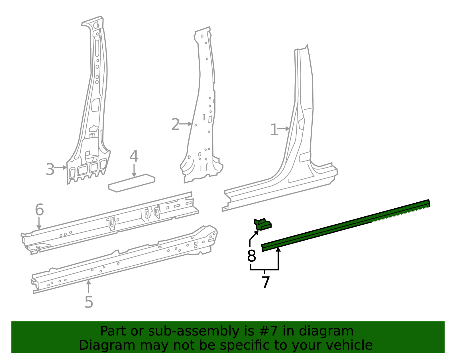 2013-2018 Toyota RAV4 2013-2018 Toyota RAV4 - Rocker Panel Seal 67864 ...