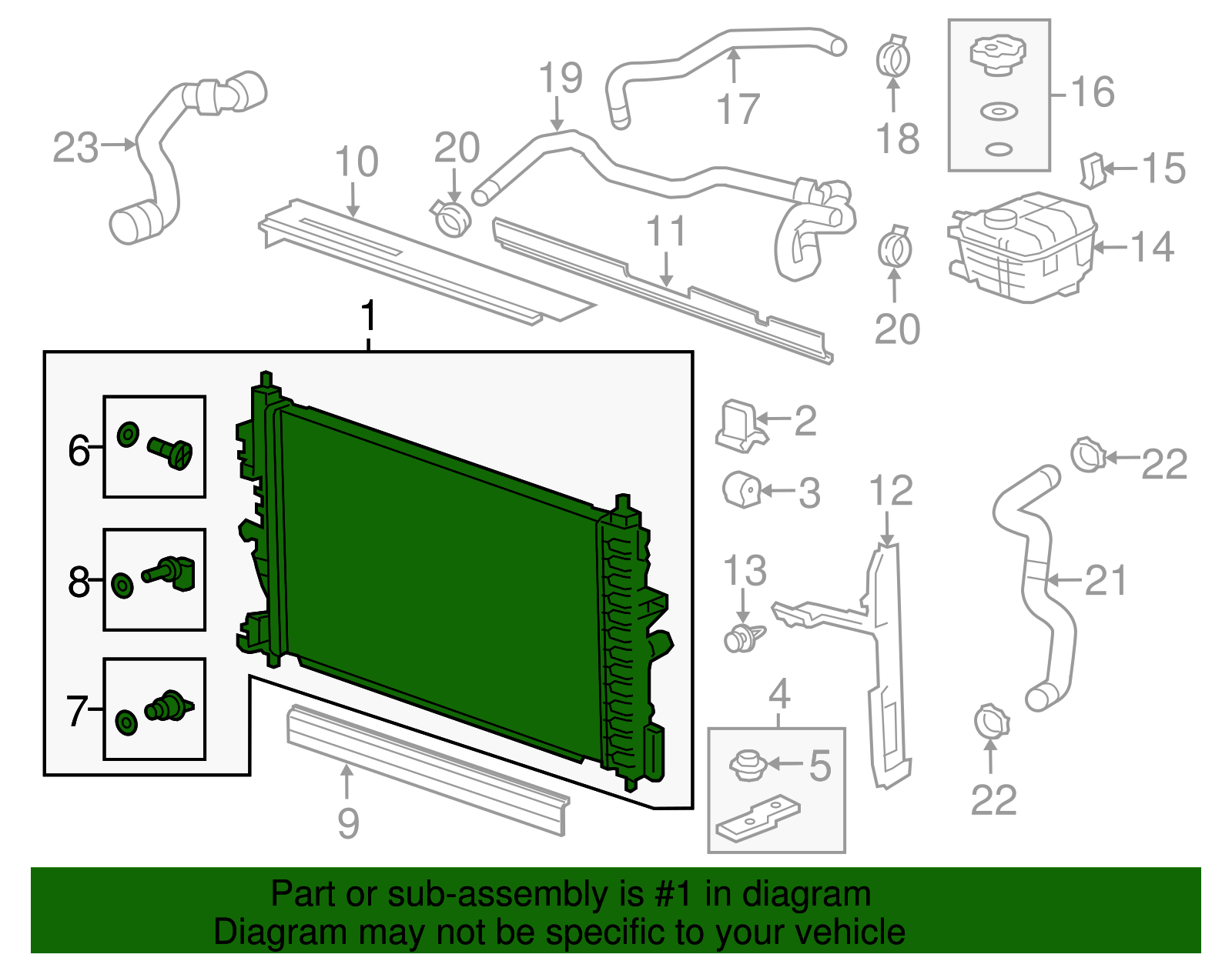 2014-2019 GM Radiator 13393984 | Capital Chevy Parts
