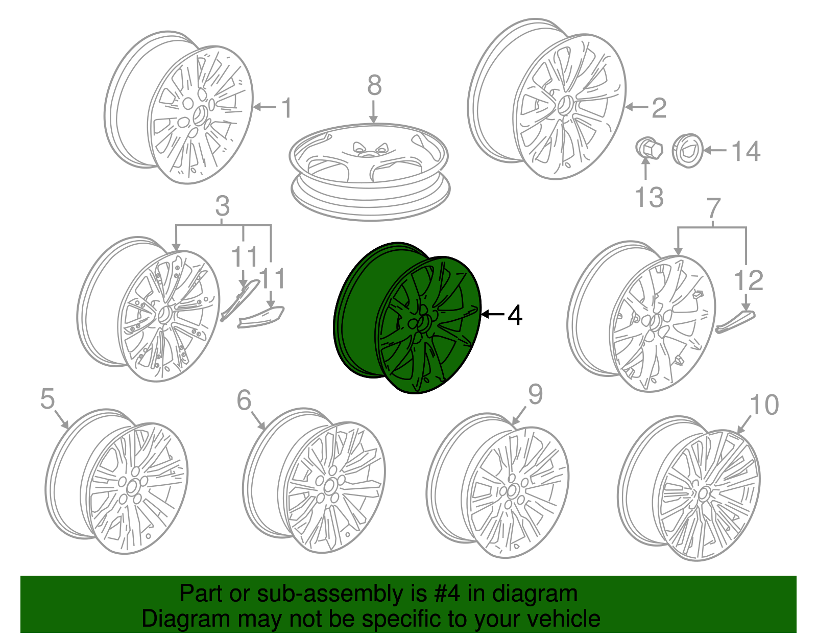 OEM GM 19x8.5-Inch-Inch Midnight Silver Wheel For 2013-2018 Cadillac ...
