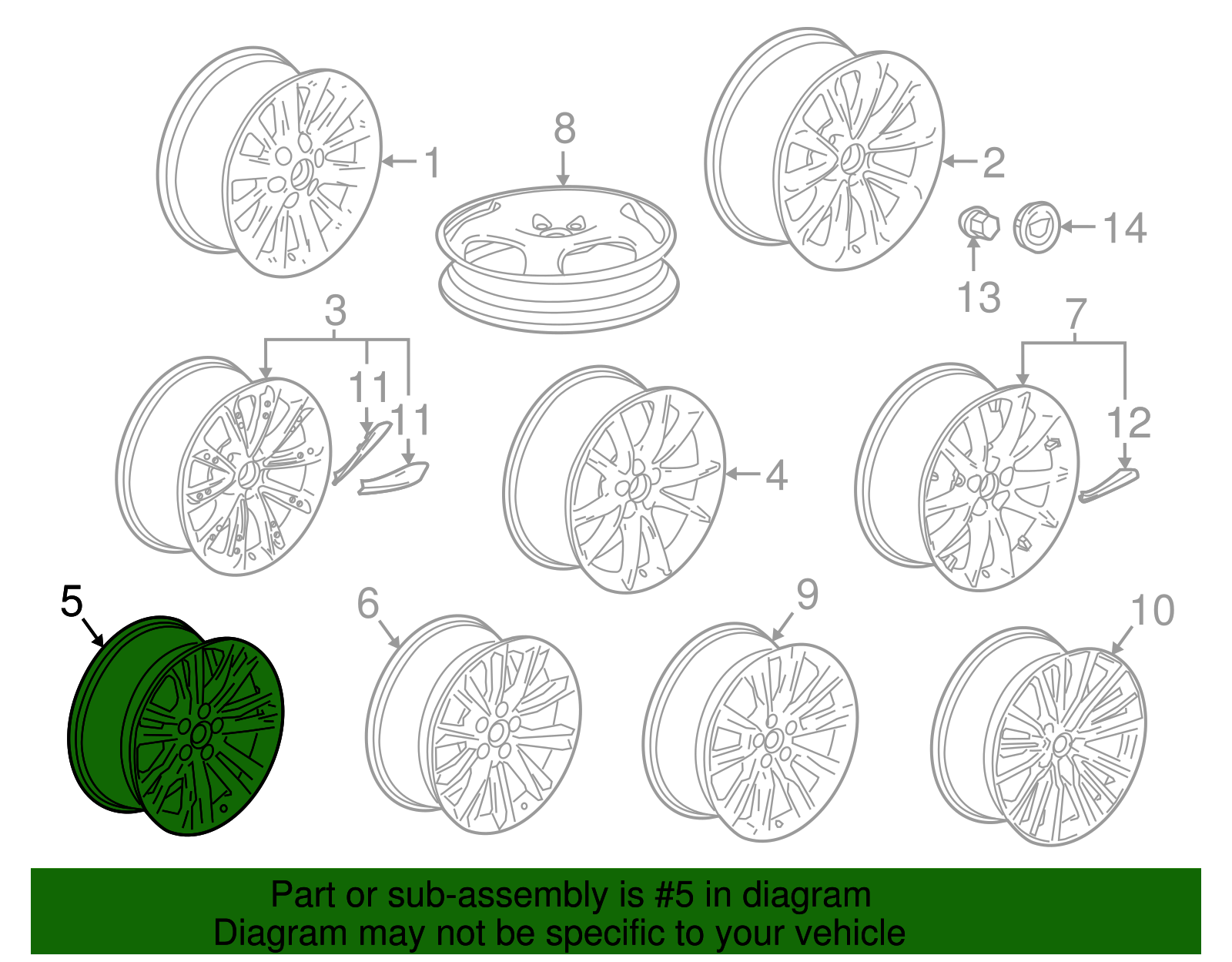 2018-2019 Cadillac XTS 19x8.5-Inch Aluminum Wheel 23372449 | Capital ...