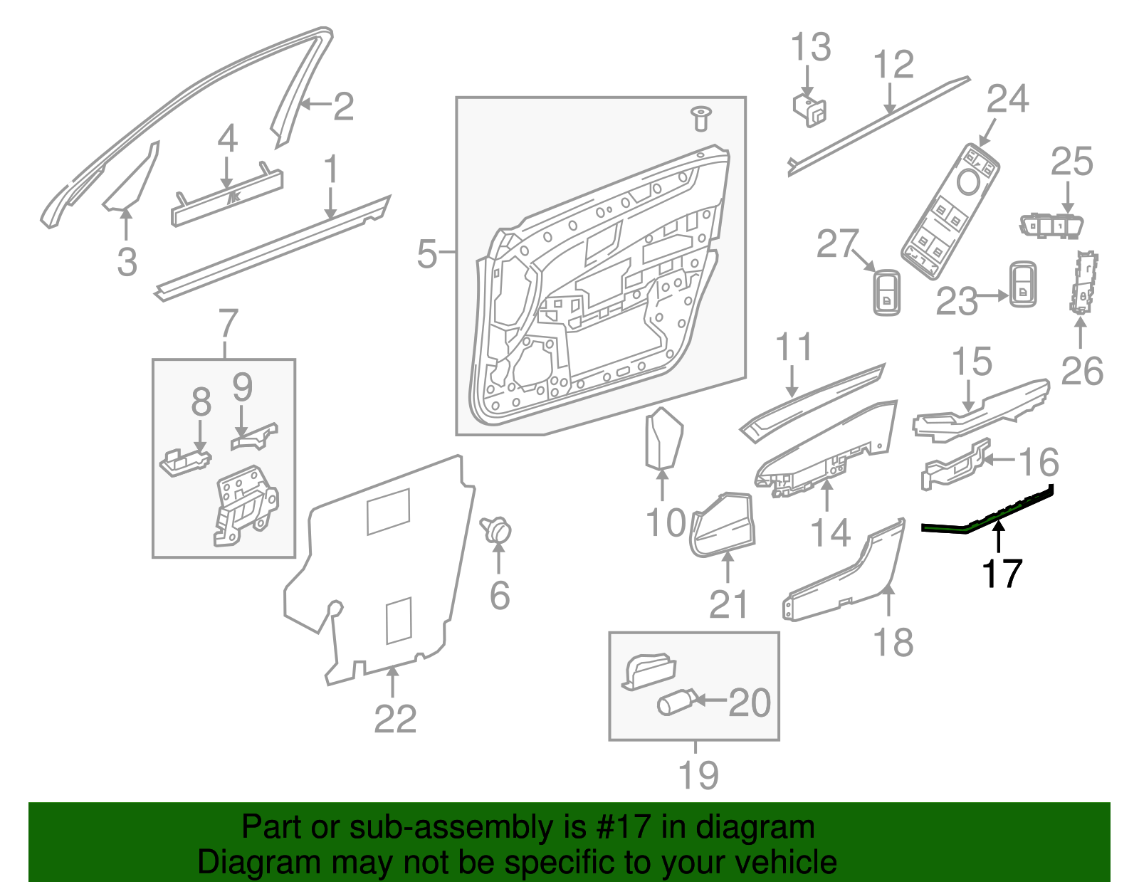 212-720-11-22 - Trim Molding 2010-2013 Mercedes-Benz | Mercedes-Benz ...