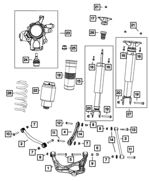 68069675AD - Suspension Shock Absorber Kit 2011-2014 Jeep Grand ...