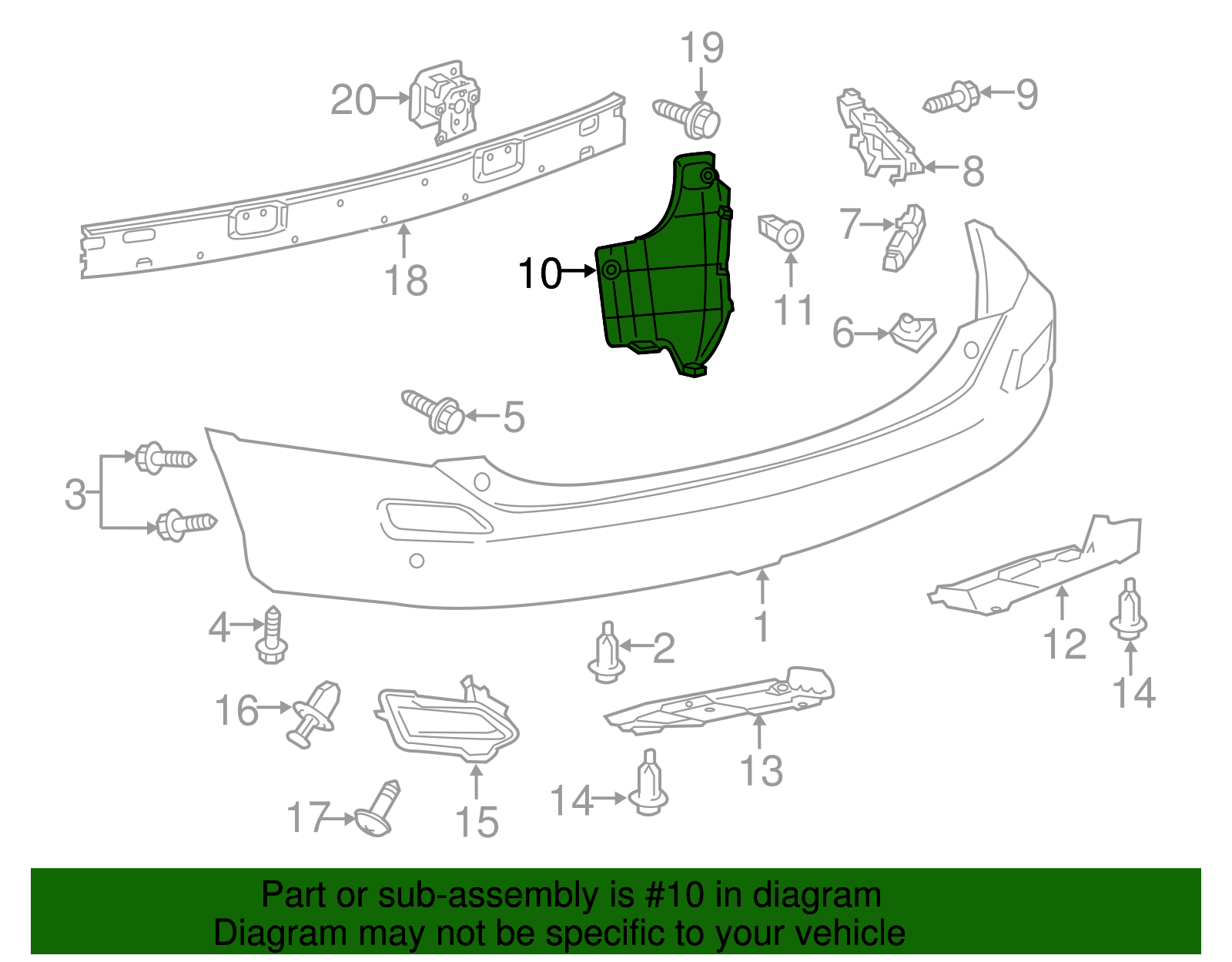 52591-0R030 - 2013-2015 Toyota RAV4 - Side Seal | Toyota Parts Delivered