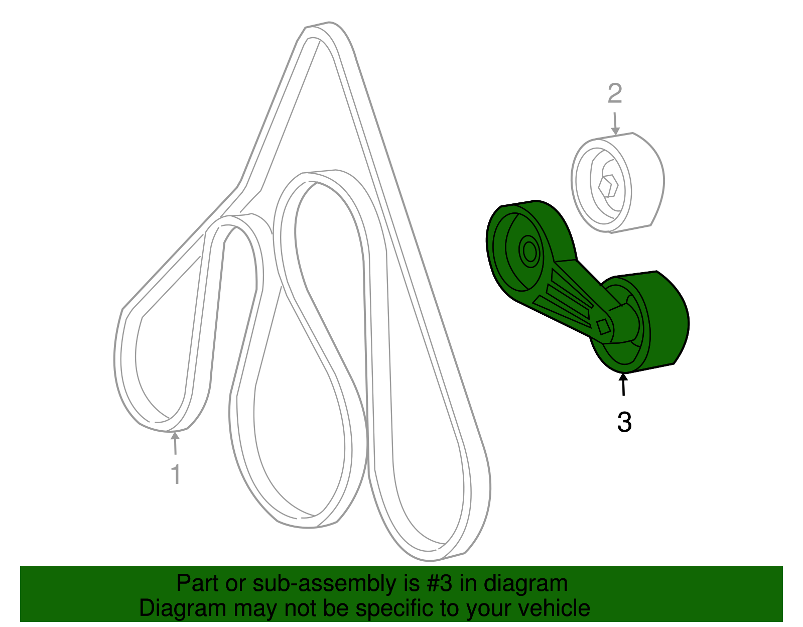 2003-2010 Ford Motorcraft™ Accessory Drive Belt Tensioner Assembly bt70 ...